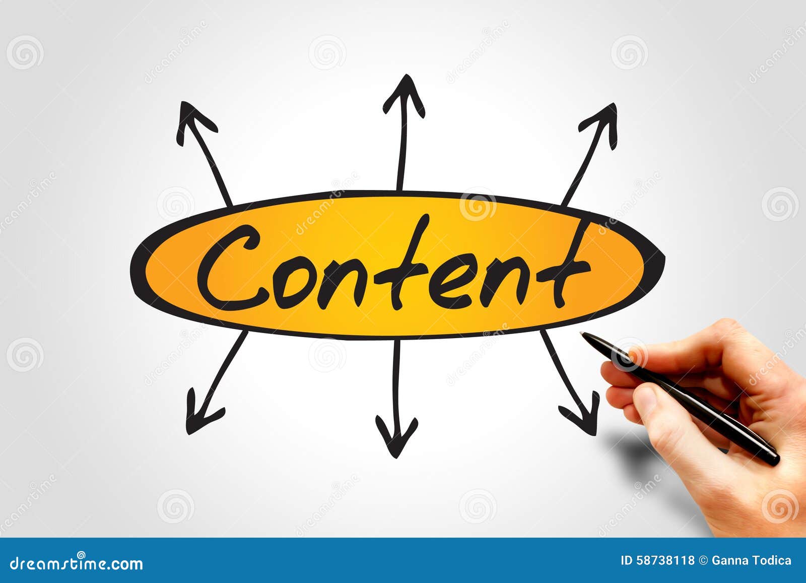 Content stock photo. Image of marker, media, network - 58738118