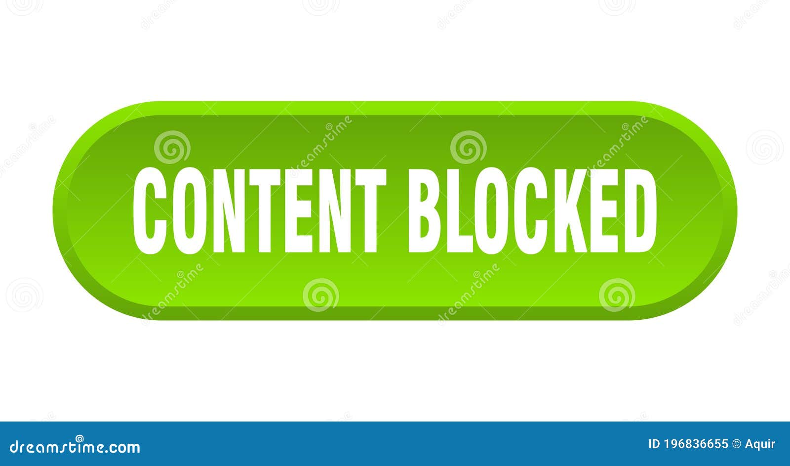 Content blocked button stock vector. Illustration of rounded - 196836655