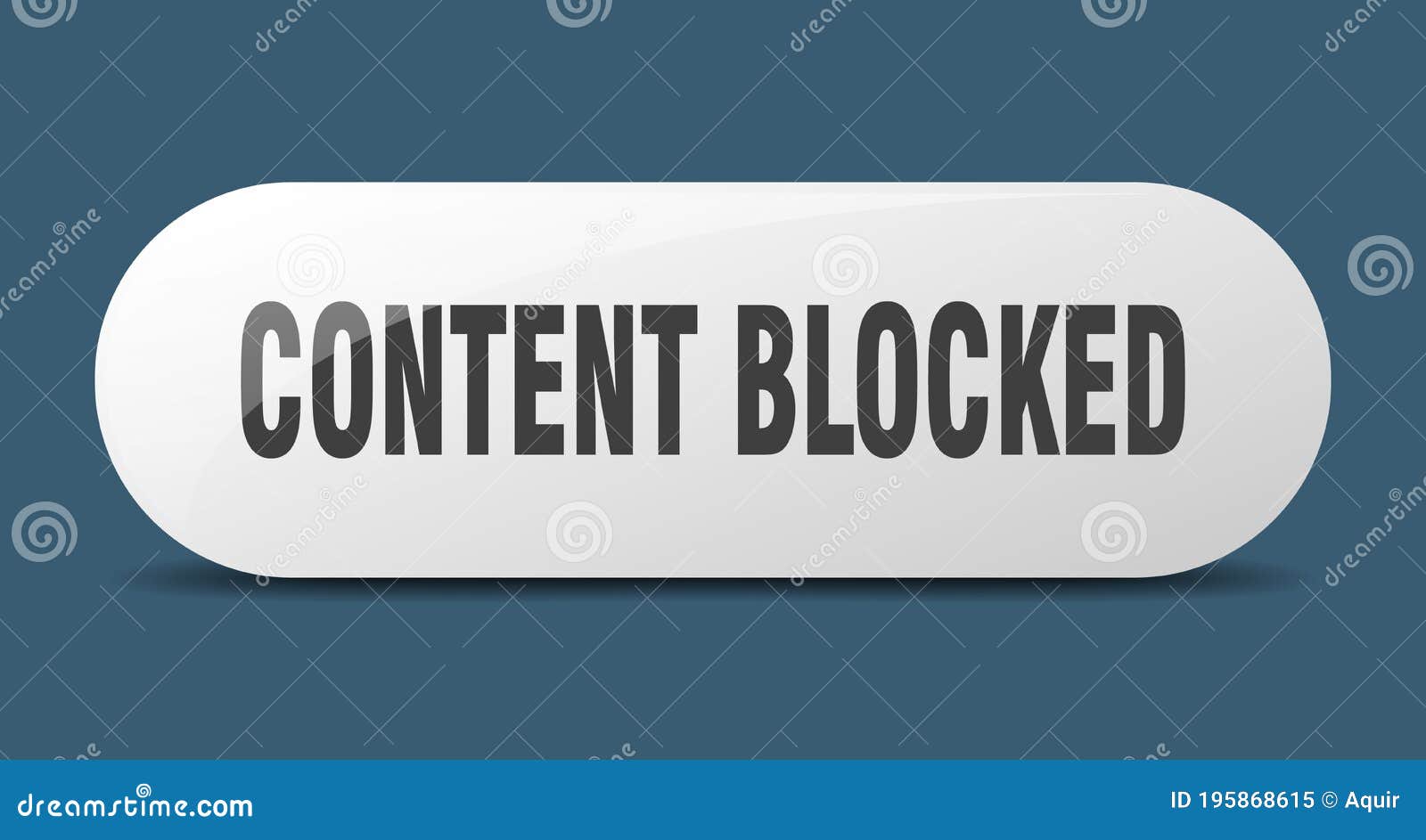 Content Blocked Button. Content Blocked Sign. Key. Push Button Stock ...
