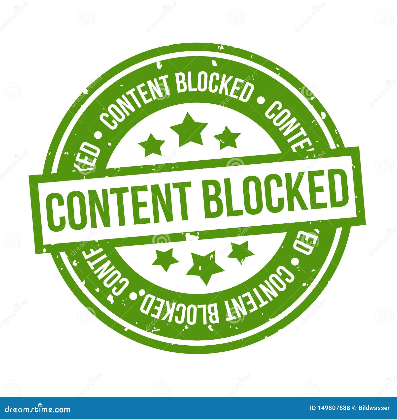 Content Blocked Grunge Stamp Stock Vector - Illustration of ribbon ...