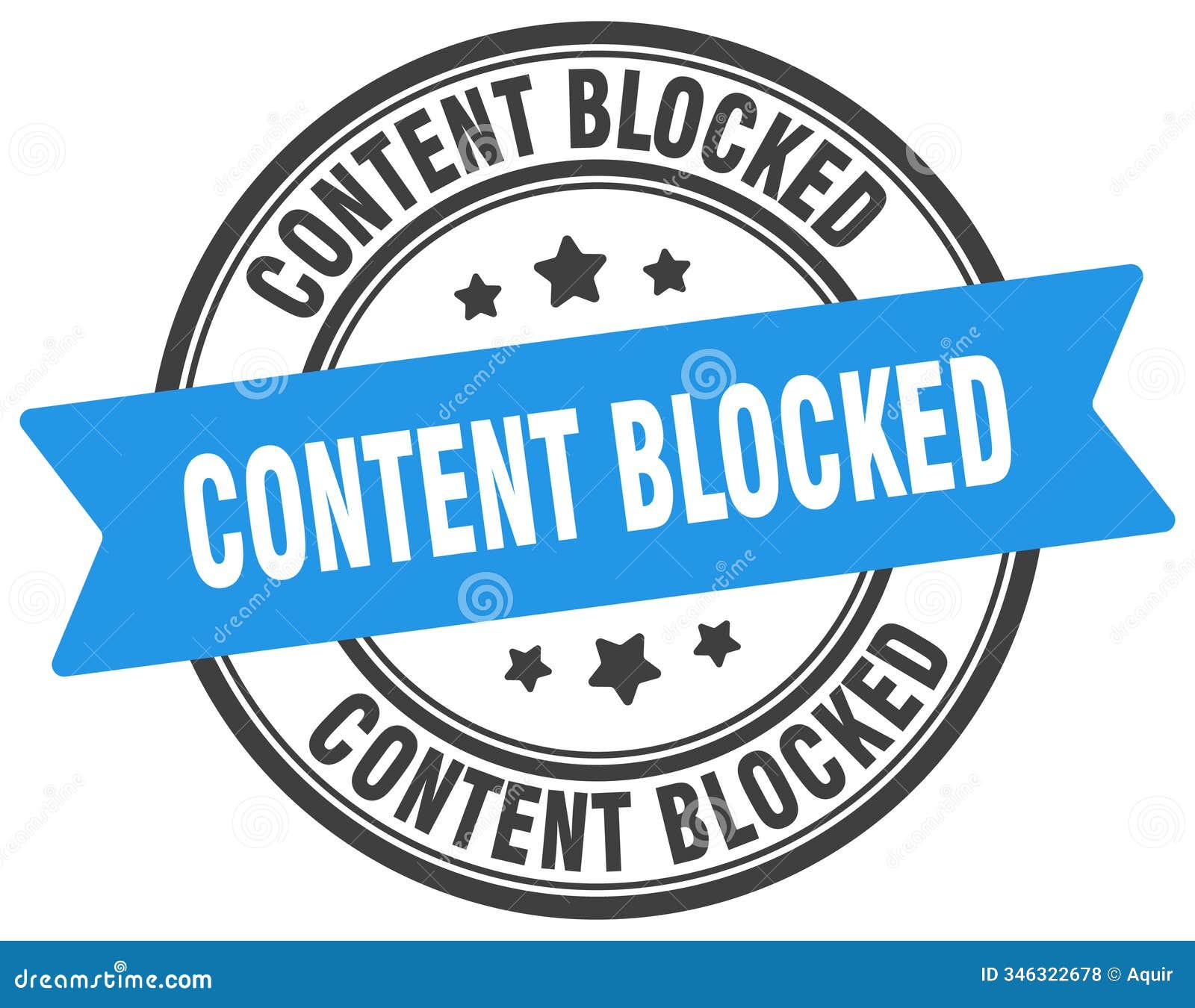 Content Blocked Stamp. Content Blocked Label on Transparent Background ...