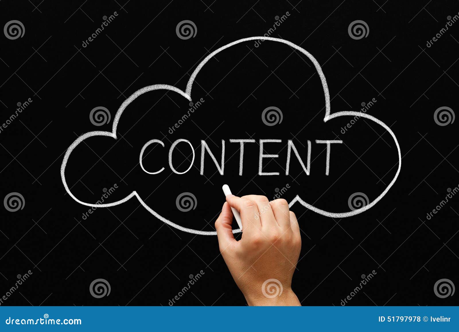 Content Cloud Concept Blackboard Stock Photo - Image of online ...