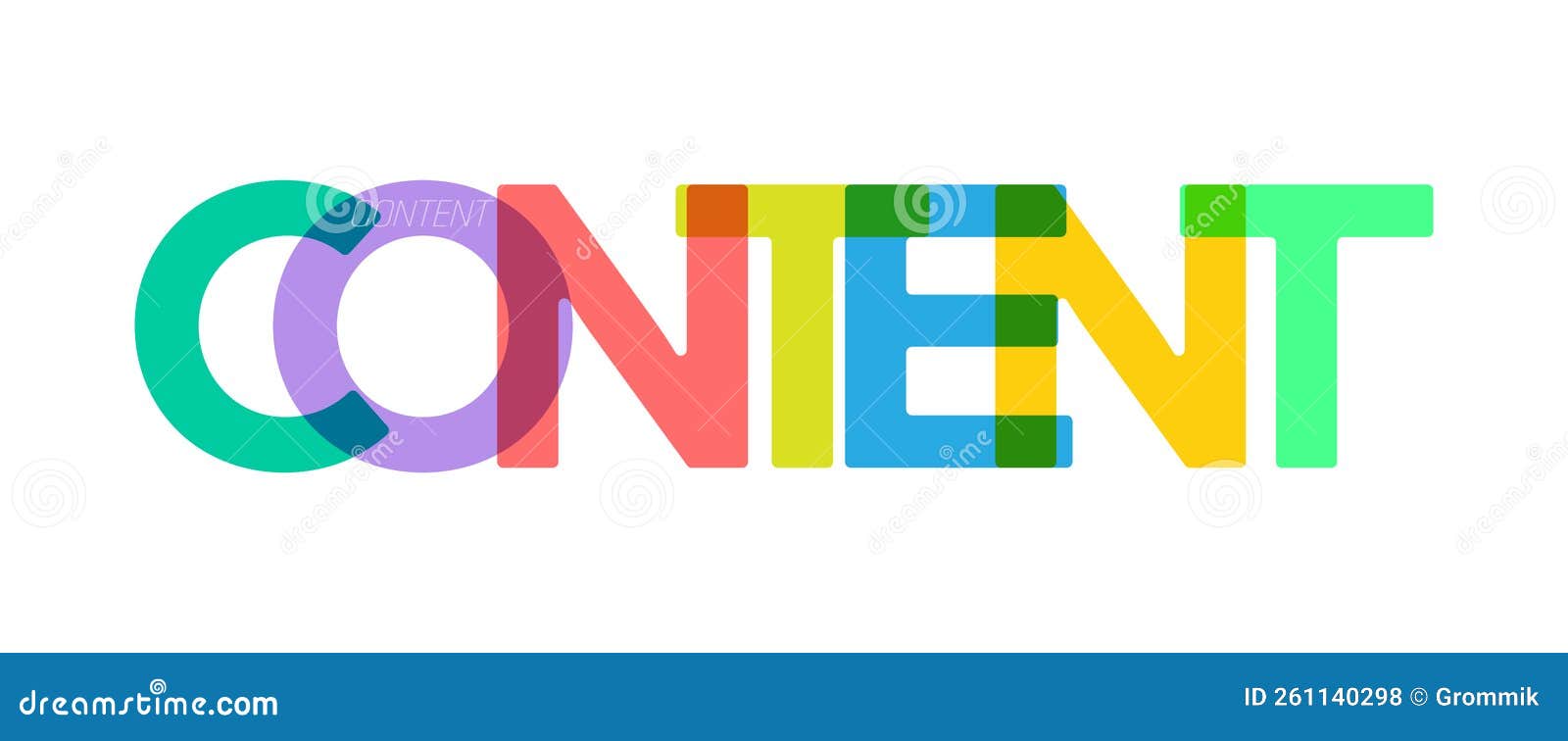 CONTENT. Colorful Typographic Banner Stock Vector - Illustration of ...