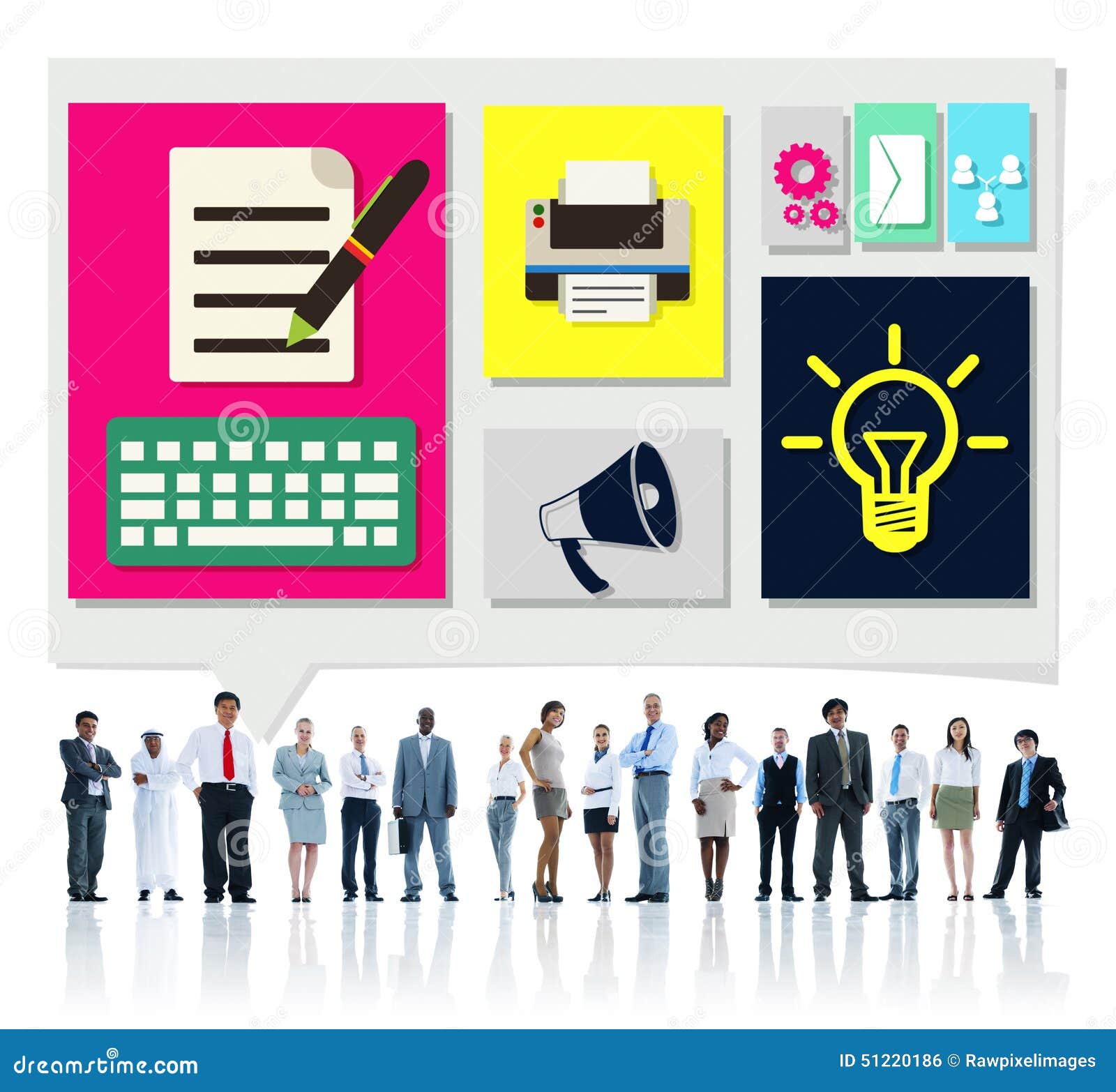 Content Connect Social Media Data Blog Concept Stock Illustration ...