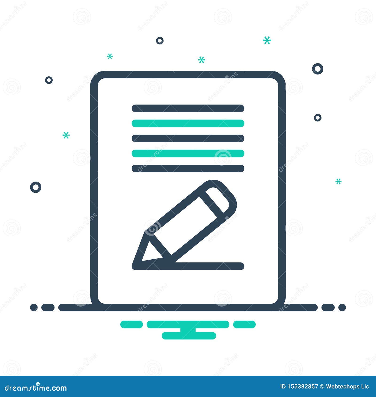 Black Mix Icon for Content, Writing and Paper Stock Vector ...