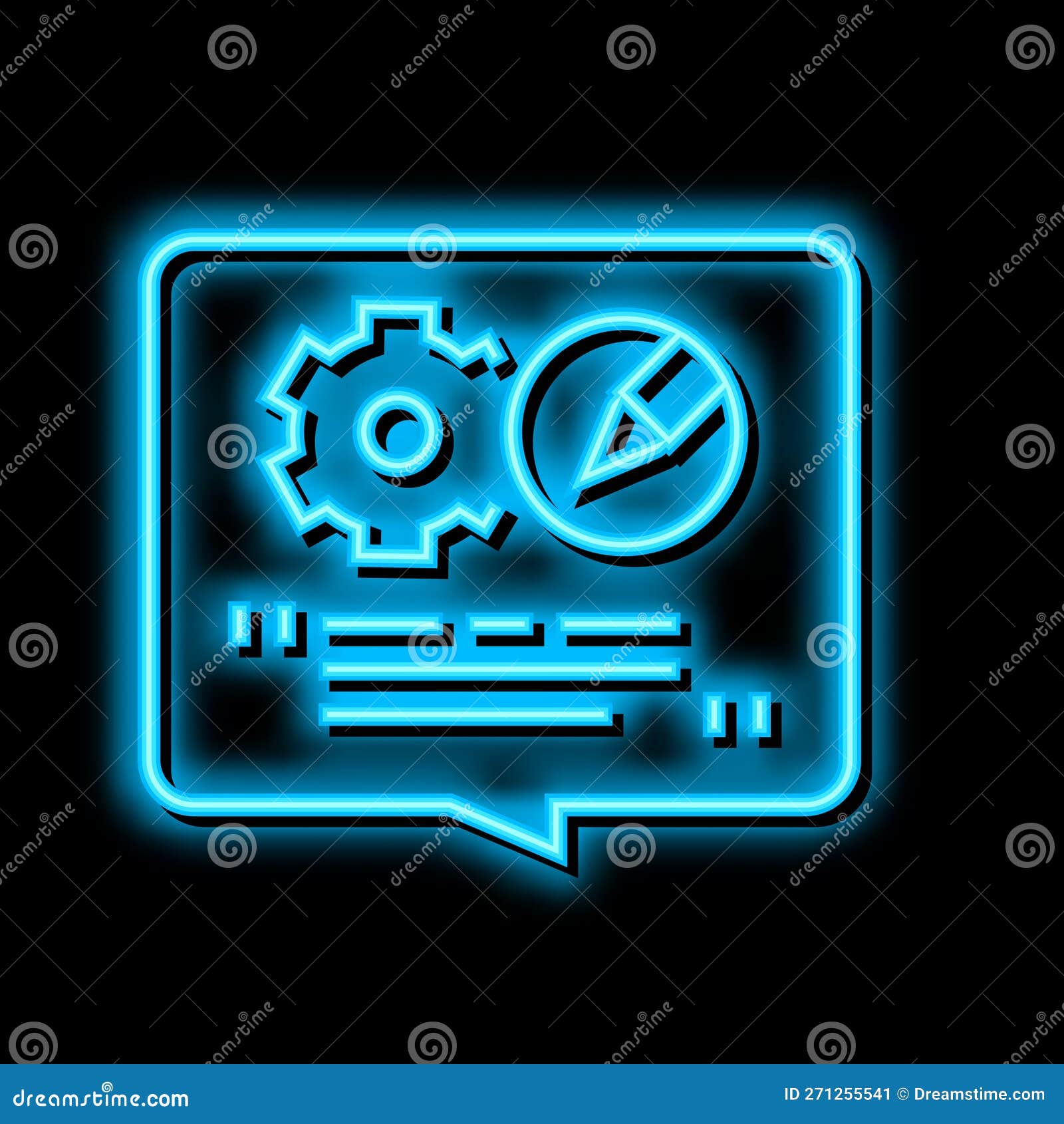 Content Create Neon Glow Icon Illustration Stock Vector - Illustration ...