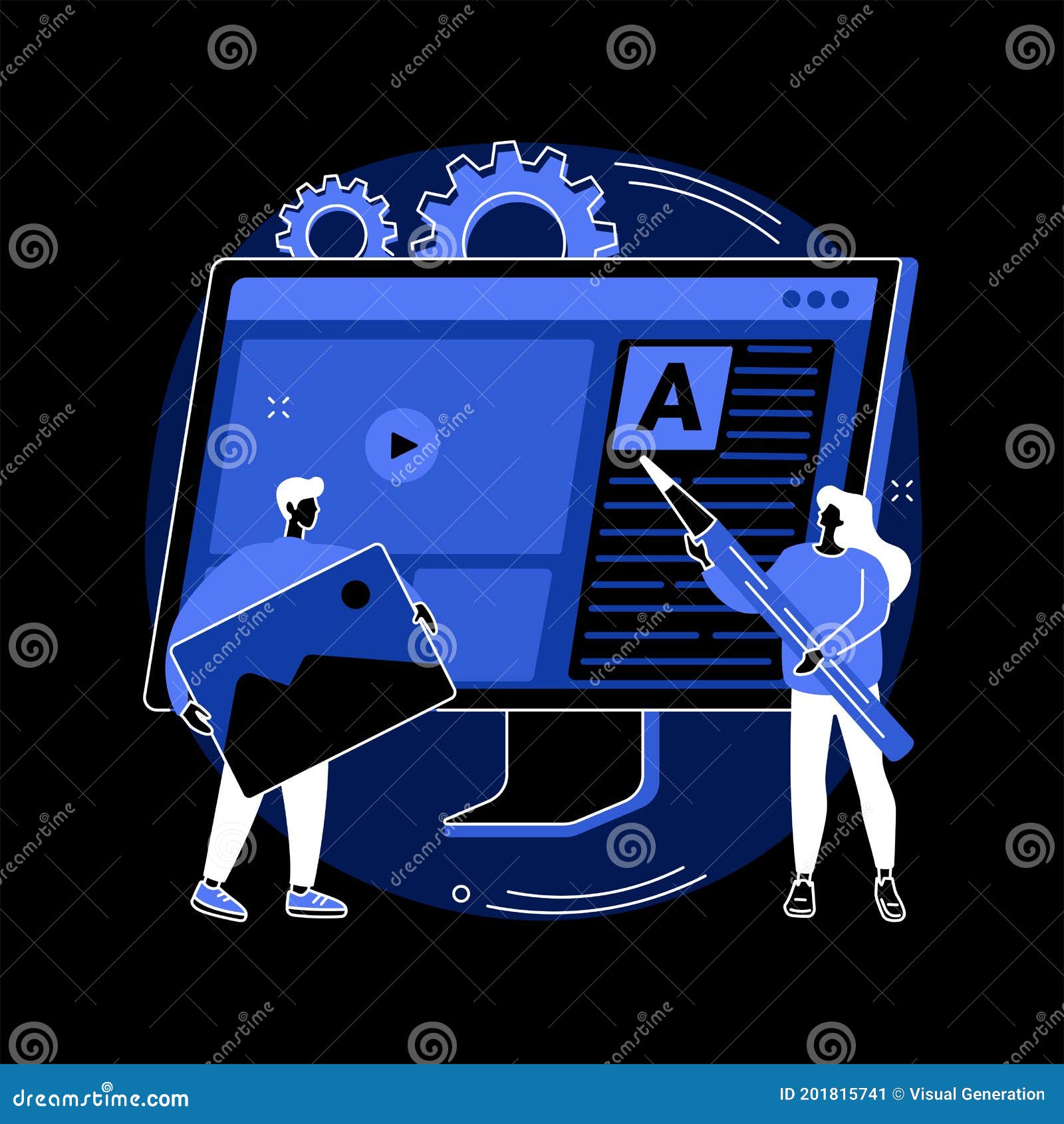 Content Creation Abstract Concept Vector Illustration. Stock Vector ...