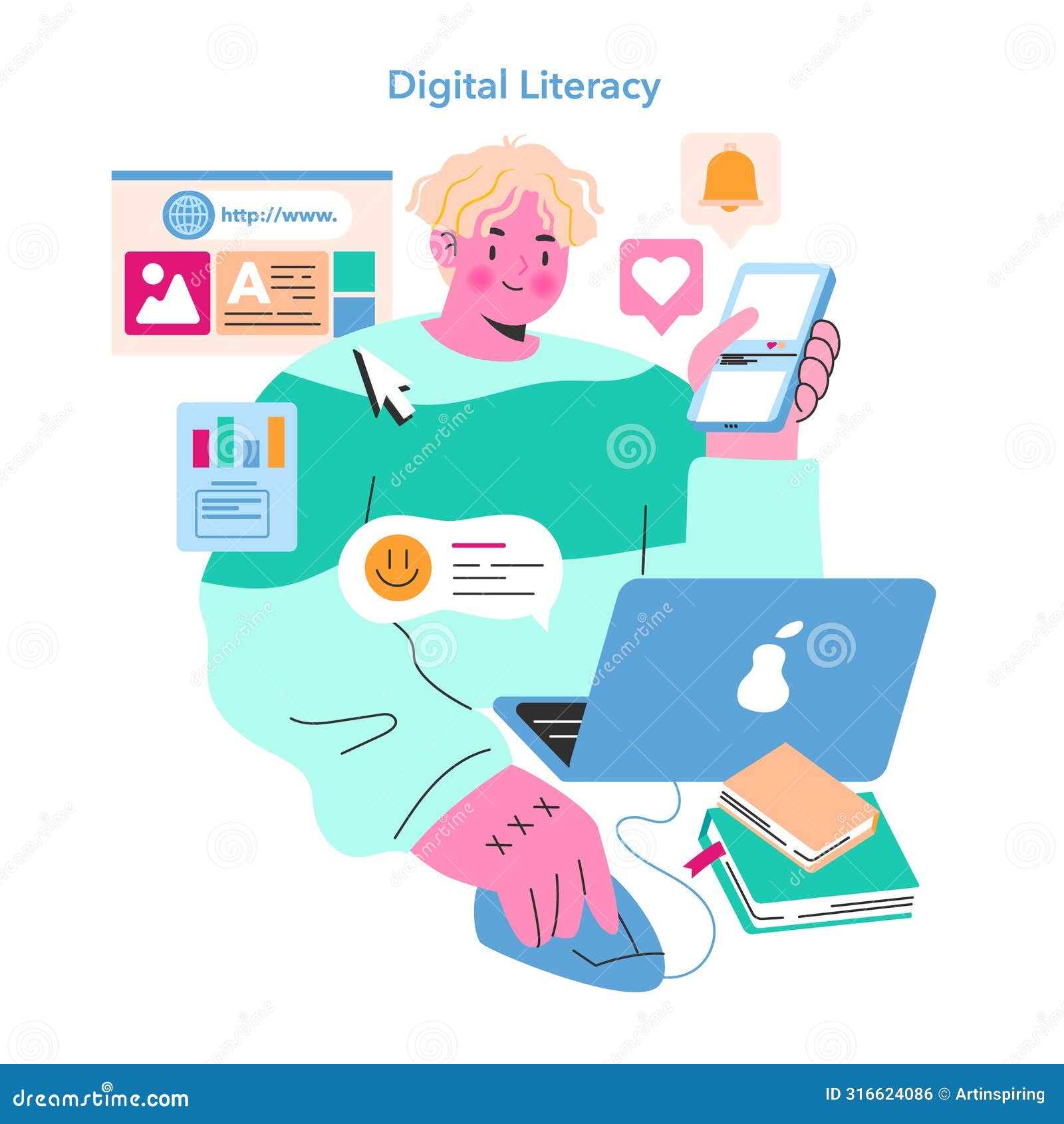 Data Fluency Concept Icon Royalty-Free Cartoon | CartoonDealer.com ...