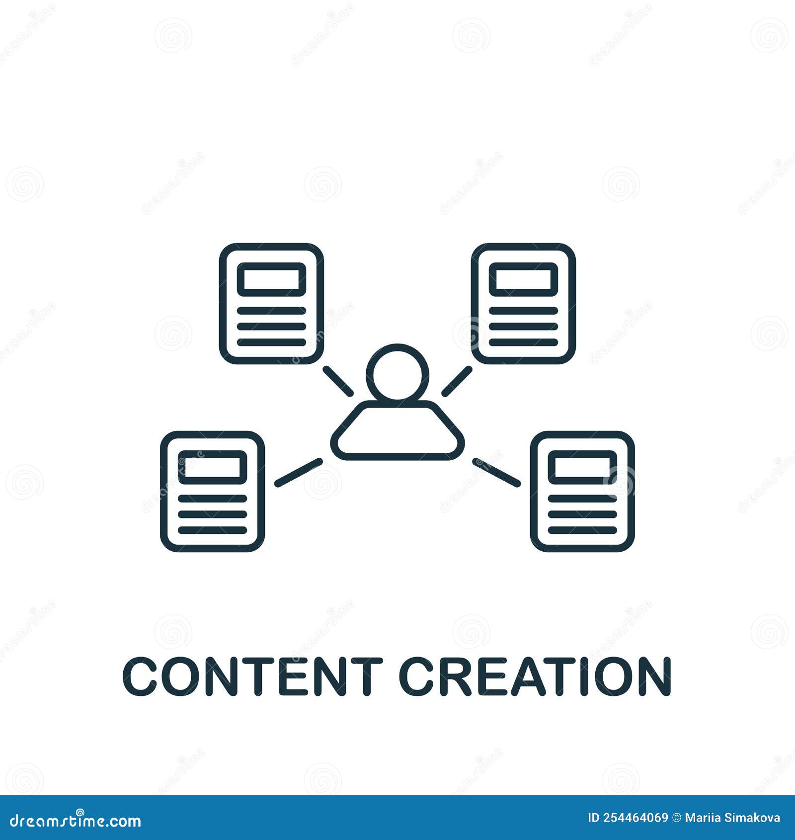 Content Creation Icon. Line Simple Icon for Templates, Web Design and ...