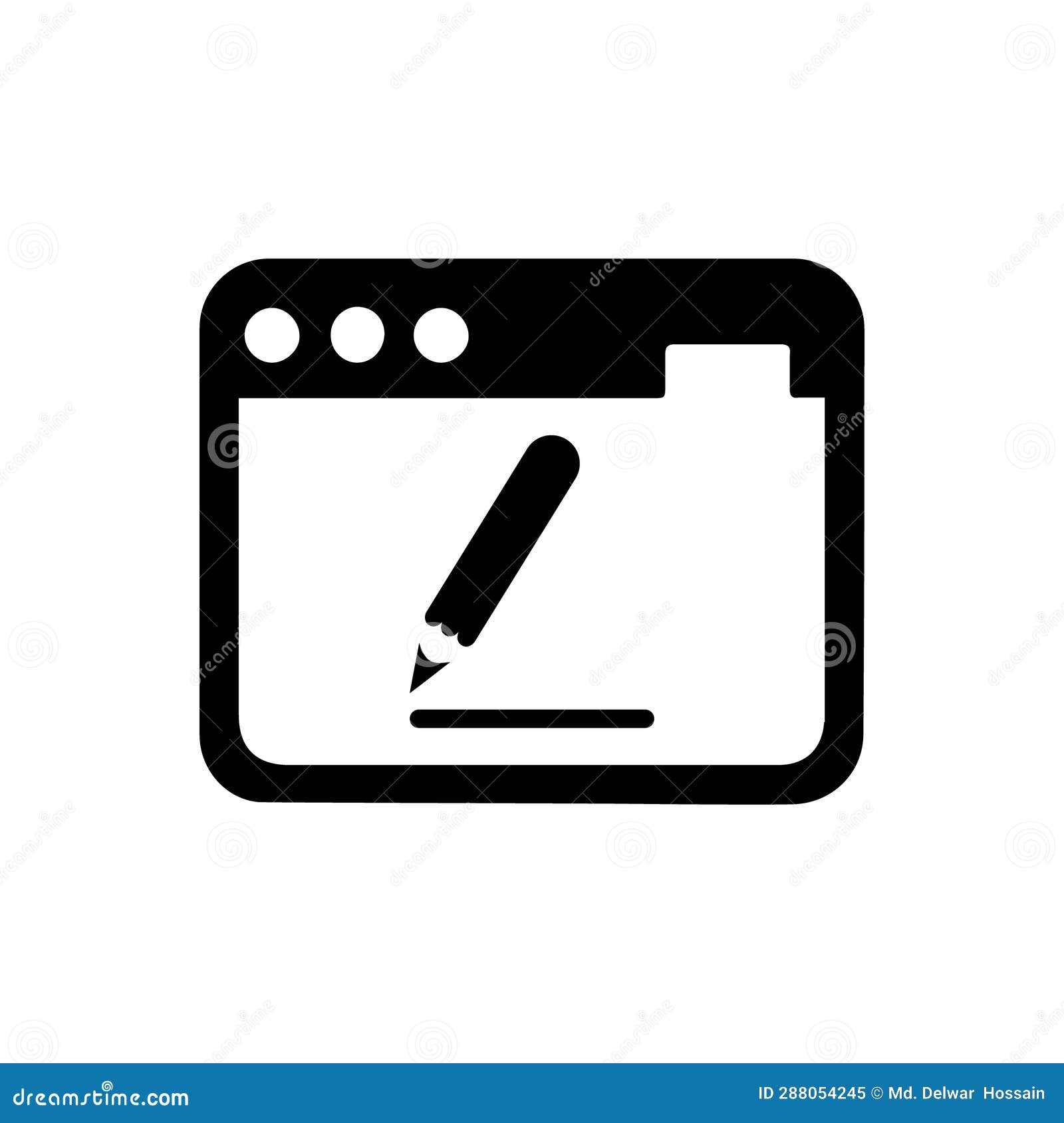 Content creation icon stock vector. Illustration of text - 288054245