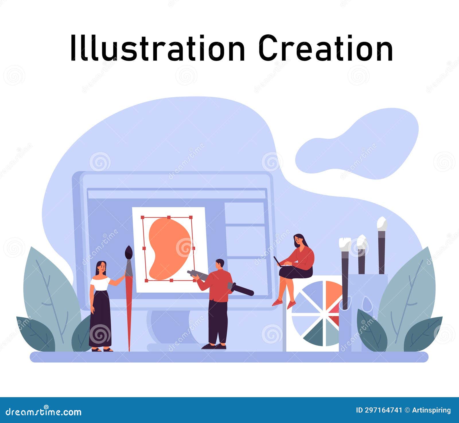 Content Creation. Social Media Marketing and Digital Stock Vector ...
