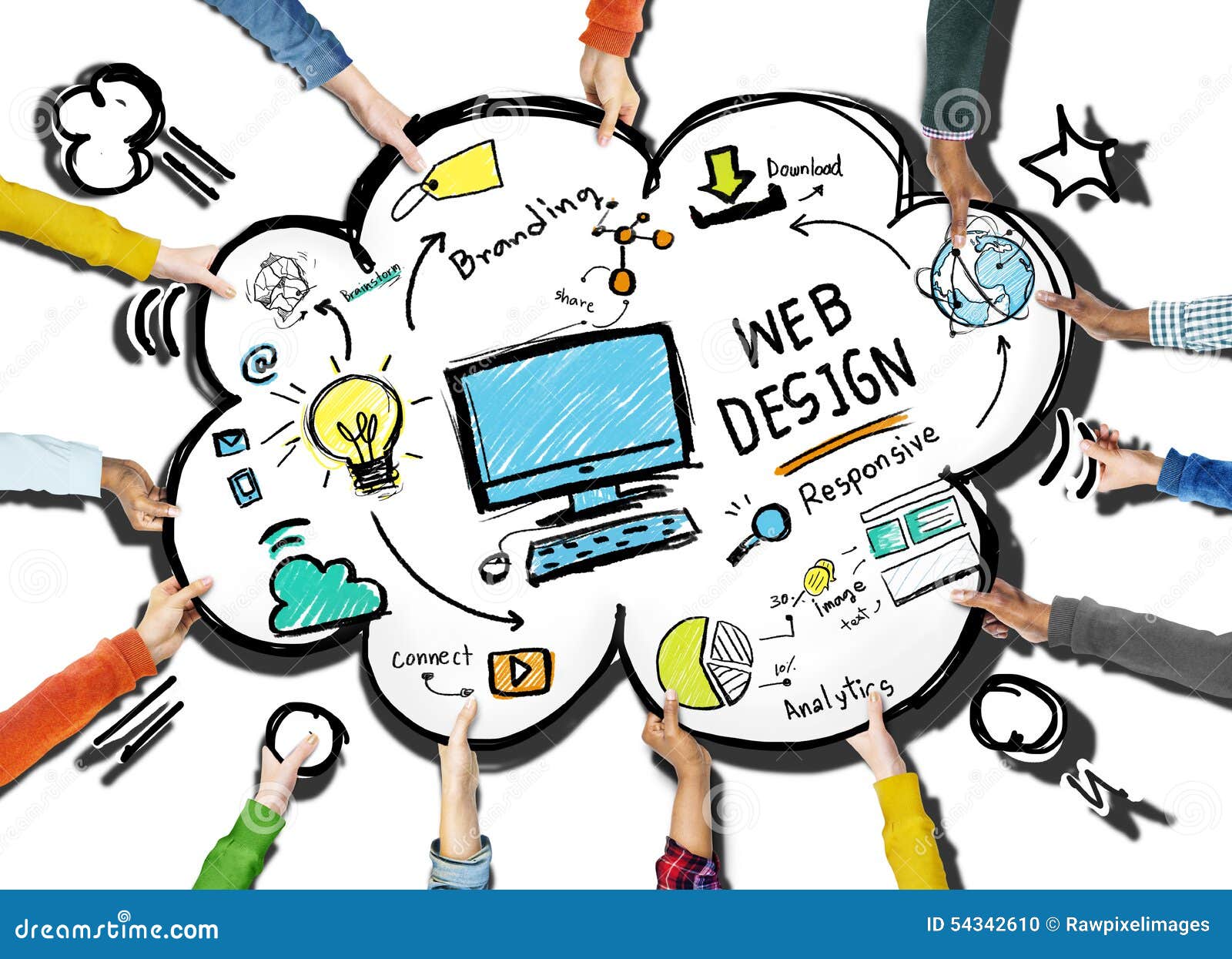 Content Creativity Digital Graphic Layout Webdesign Webpage Concept ...