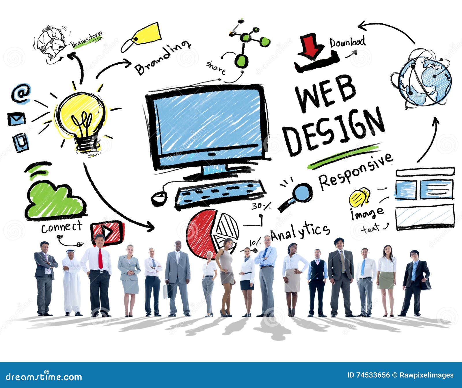 Content Creativity Digital Graphic Layout Webdesign Webpage Concept ...