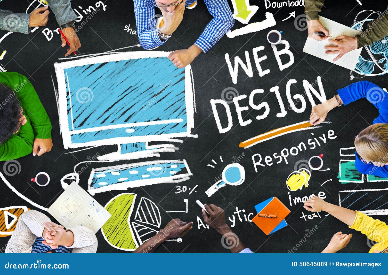 Content Creativity Digital Graphic Webdesign Webpage Concept Stock ...