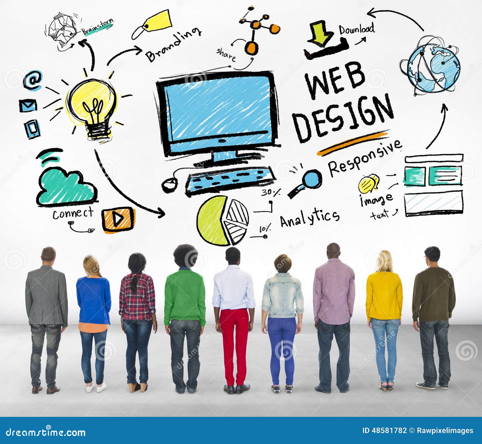 Content Creativity Graphic Webdesign Webpage Concept Stock Photo ...