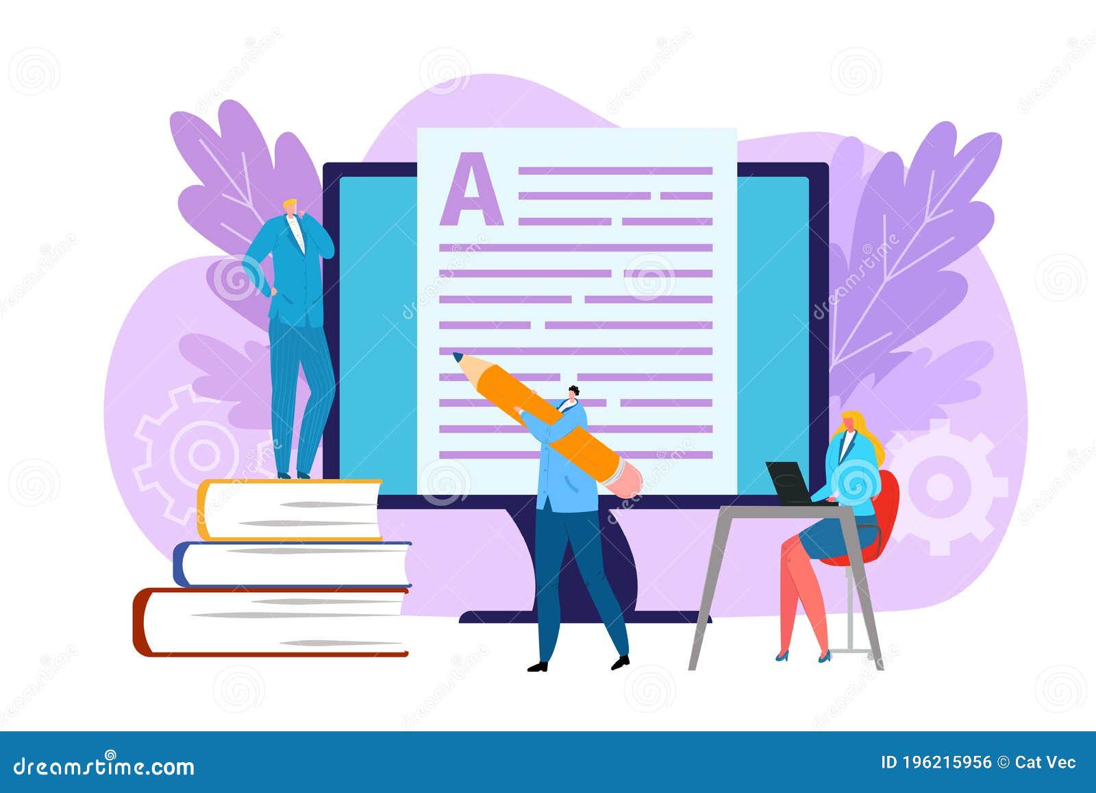 Content Creator Concept Vector Illustration. Man Creating Quality ...
