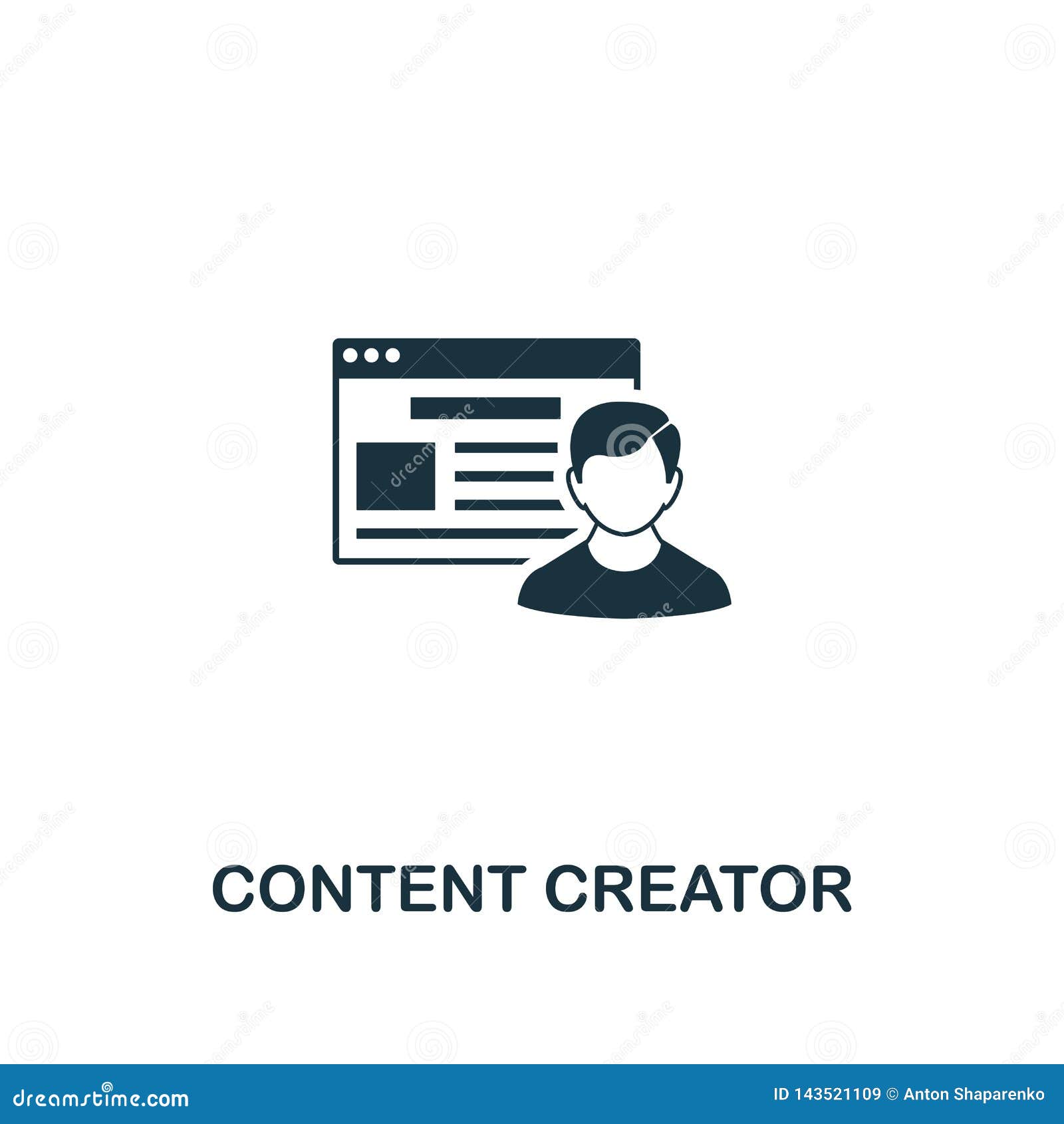 Content Creator Icon. Creative Element Design from Content Icons ...