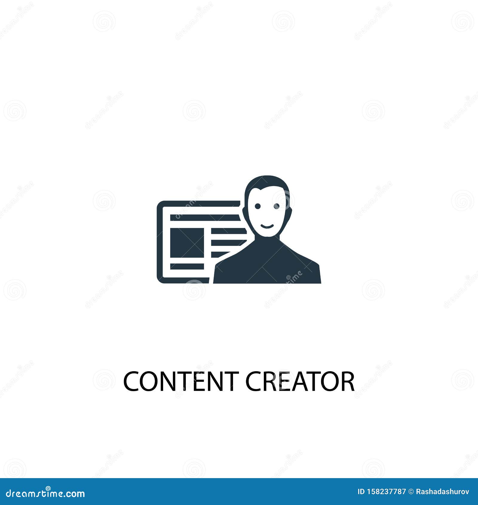 Content Creator Icon. Simple Element Stock Vector - Illustration of ...