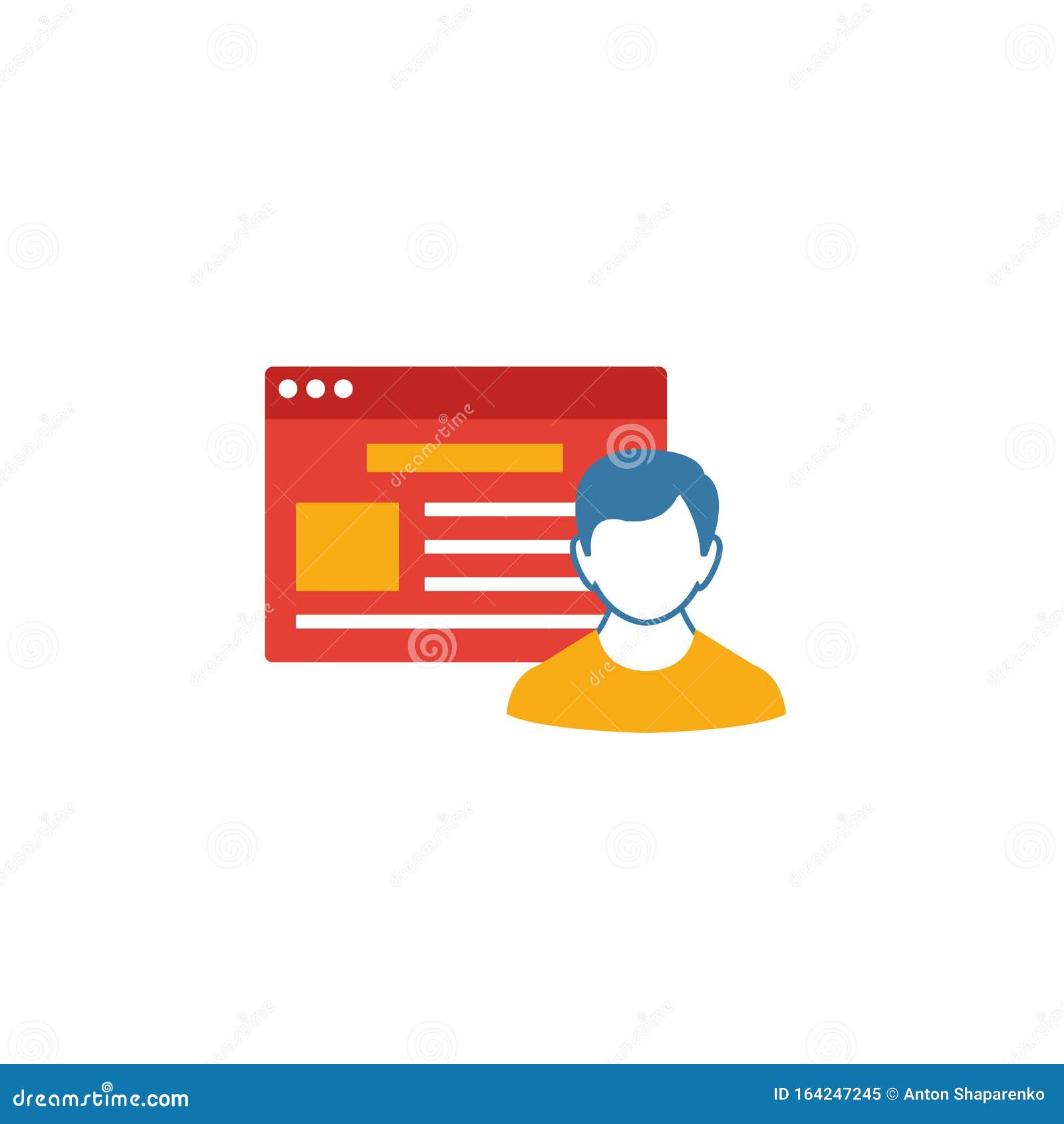 Content Creator Icon. Simple Flat Element from Content Collection Stock ...