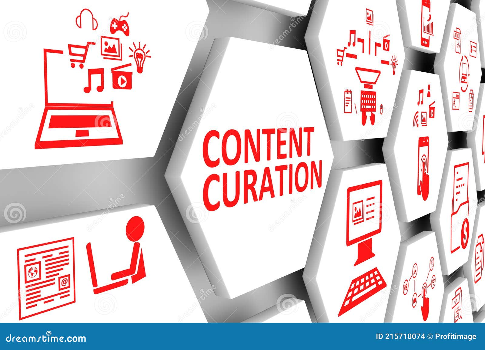 Content Curation Process On Blue Royalty-Free Stock Image ...