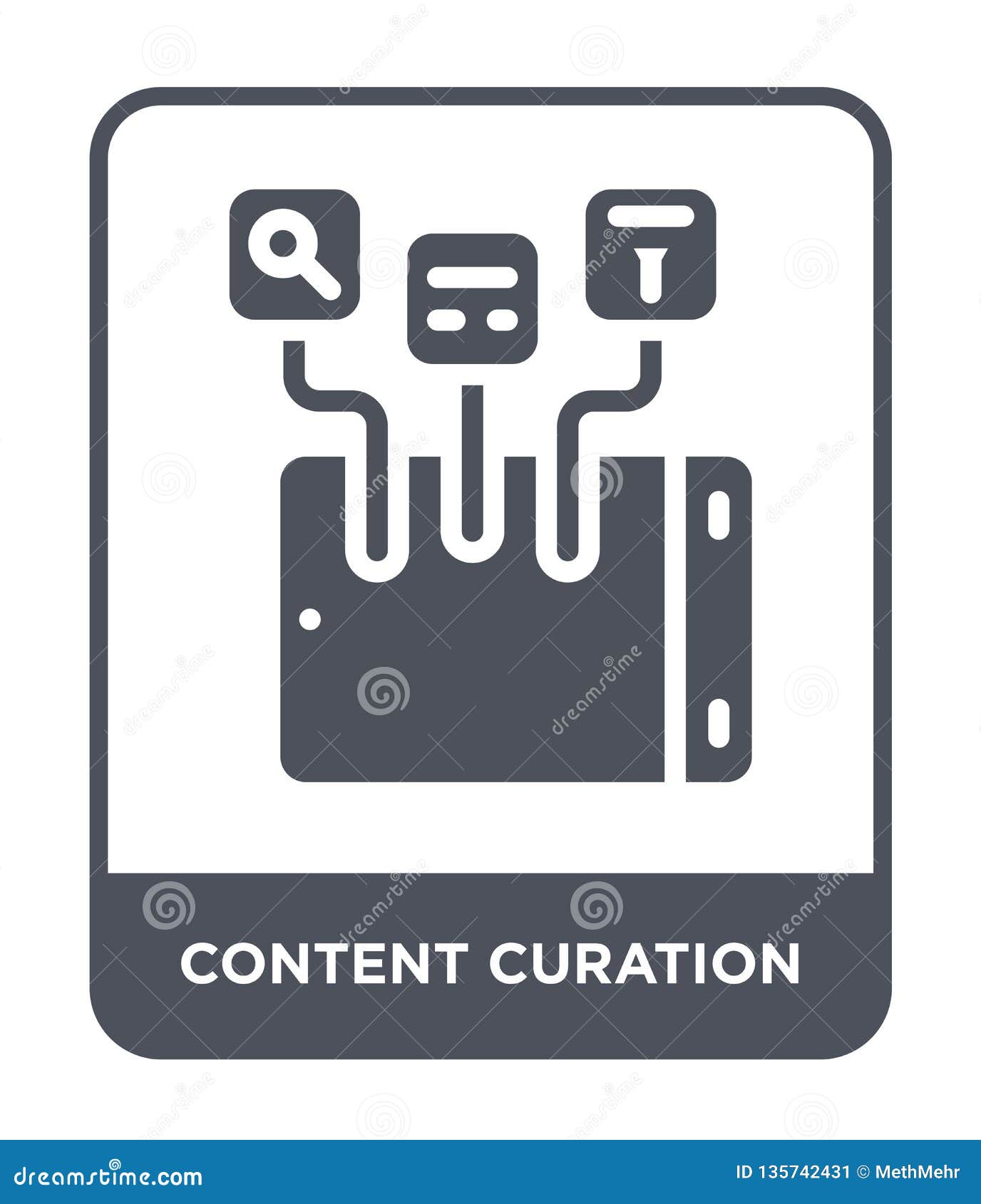 Curation Icon Set. Four Elements In Diferent Styles From Content Icons ...
