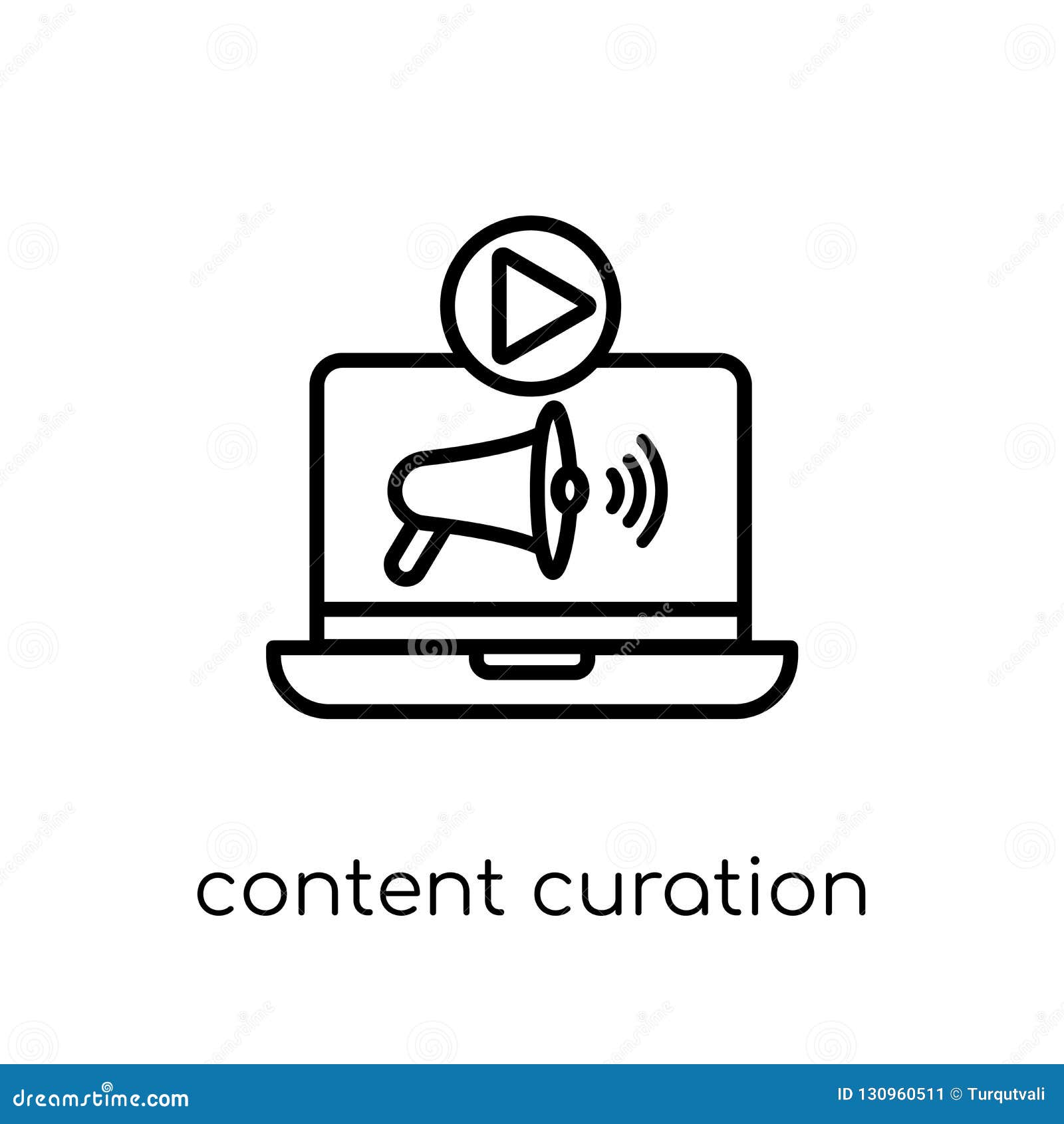 Content Curation Icon. Trendy Content Curation Logo Concept On W Vector ...