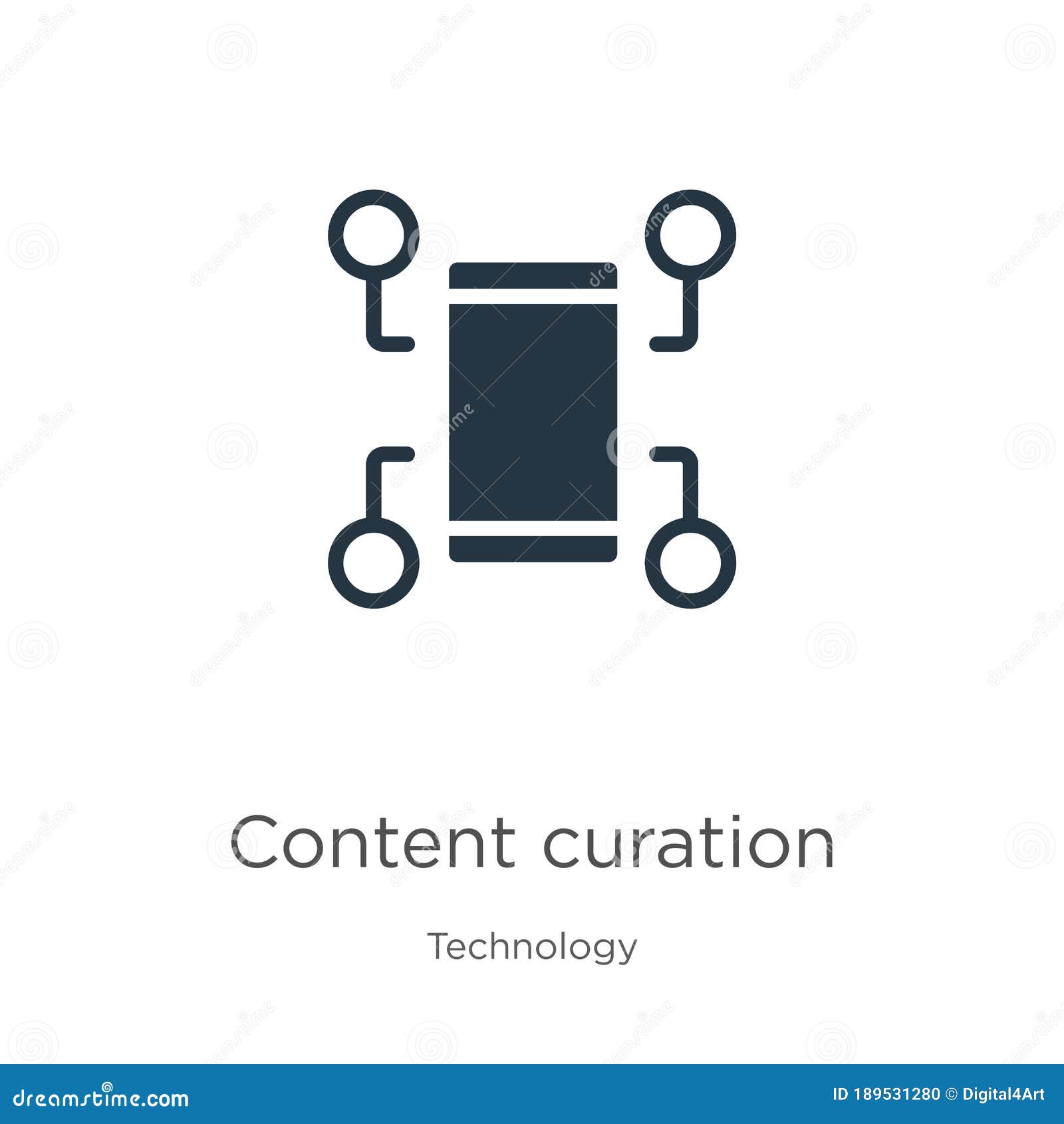 Curation Icon Set. Four Elements In Diferent Styles From Content Icons ...