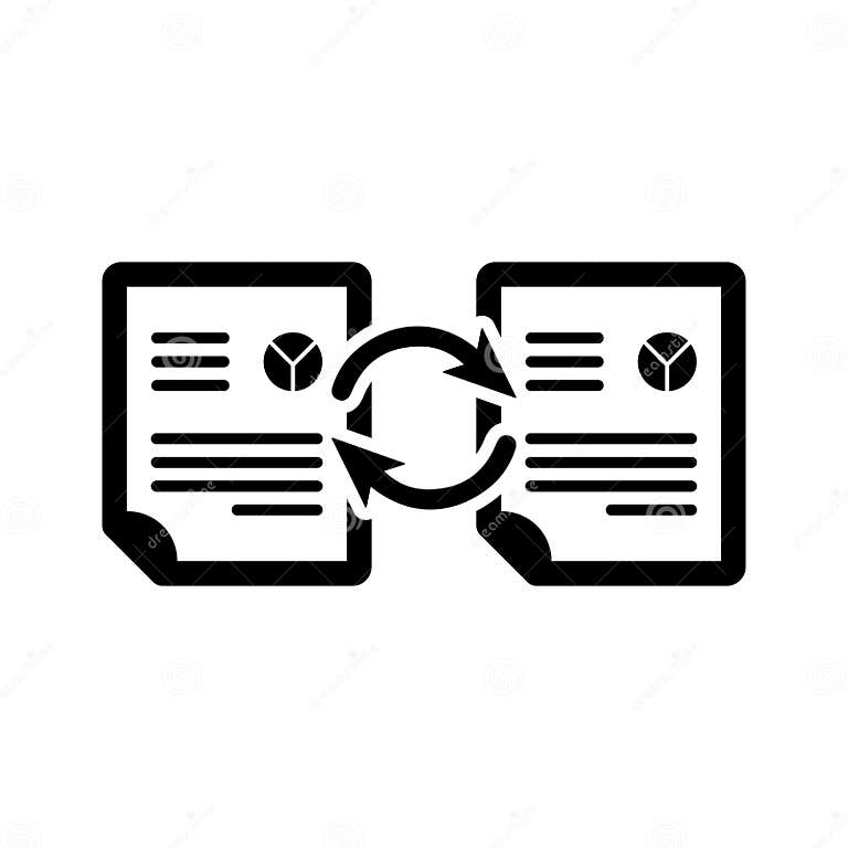 Content, Data Sharing Icon. Simple Black Vector Graphics Stock Vector ...