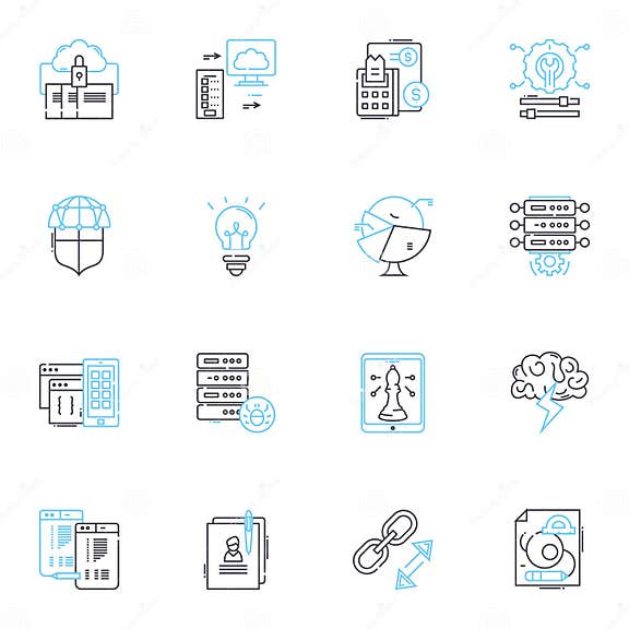 Content Design Linear Icons Set. Clarity, User-friendly, Visuals ...