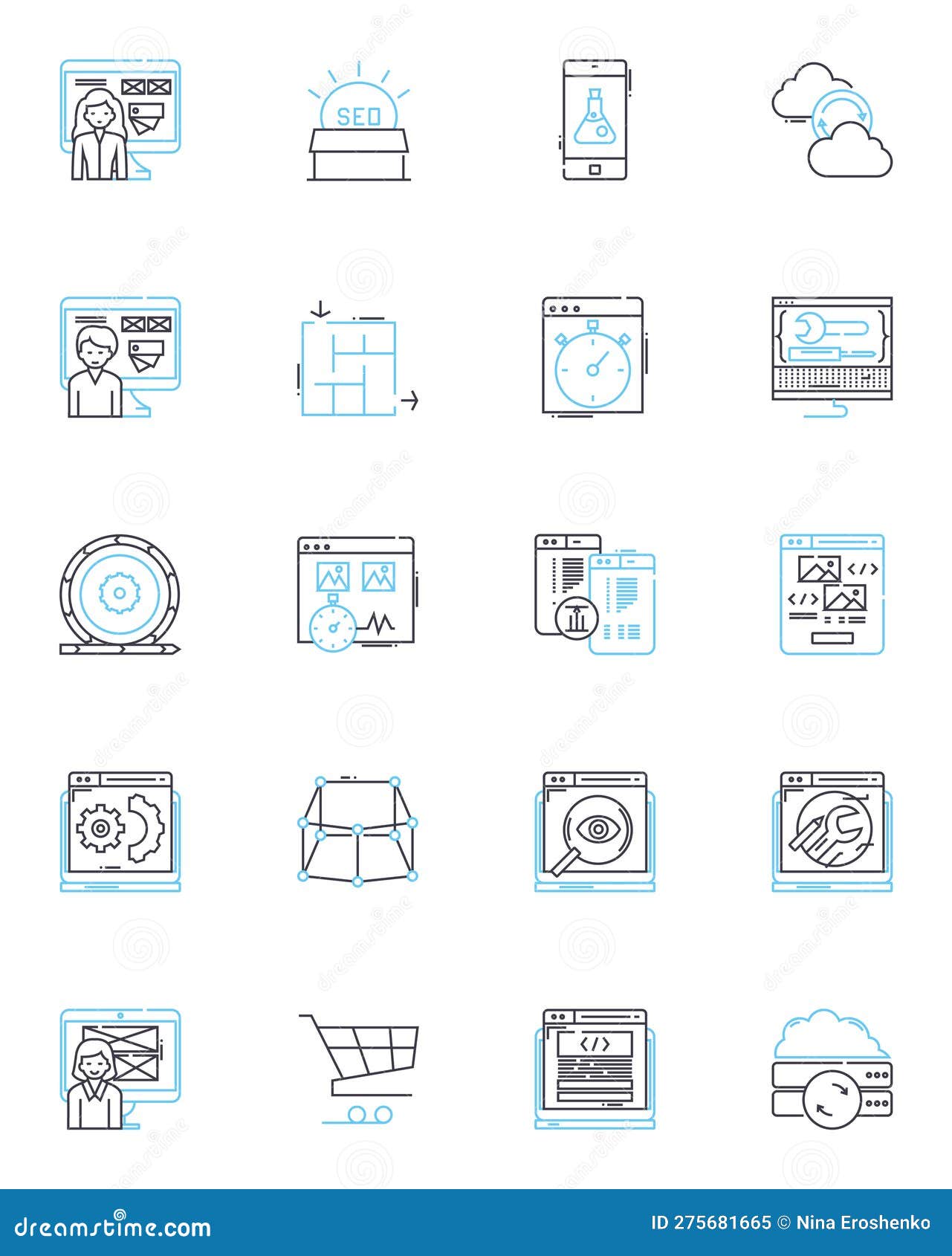 Information Hierarchy Line Icons Collection. Organization, Structure ... Information Hierarchy Line Icons Collection. Organization, Structure ...