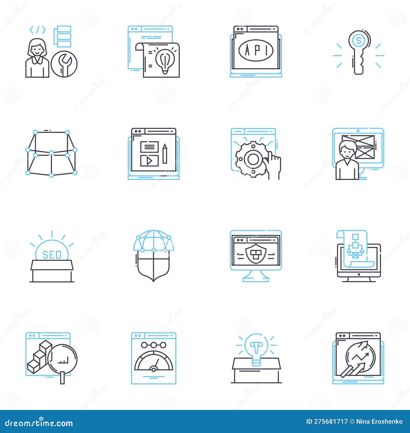 Information Hierarchy Line Icons Collection. Organization, Structure ... Information Hierarchy Line Icons Collection. Organization, Structure ...