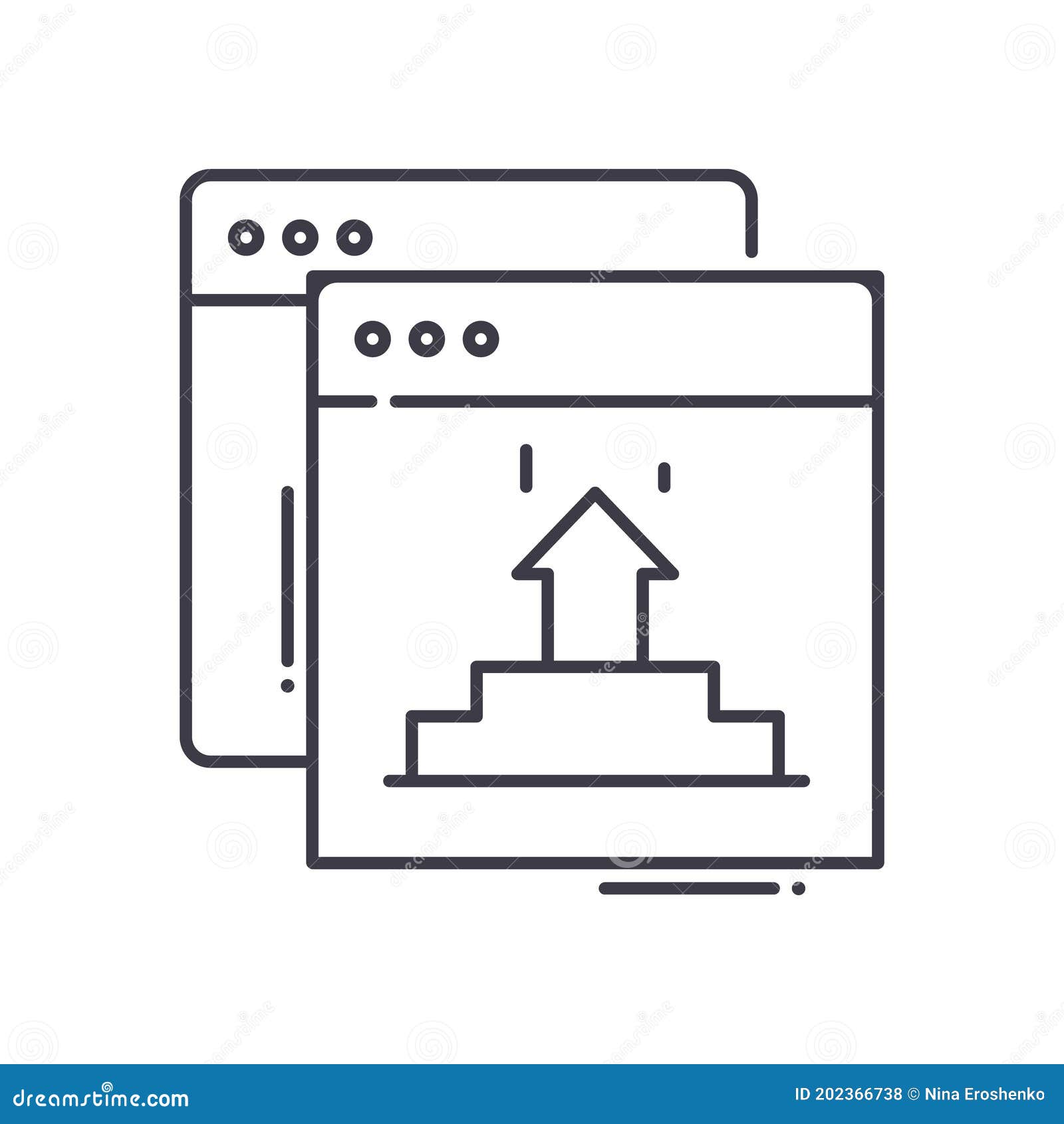 Content Development Icon, Linear Isolated Illustration, Thin Line ...