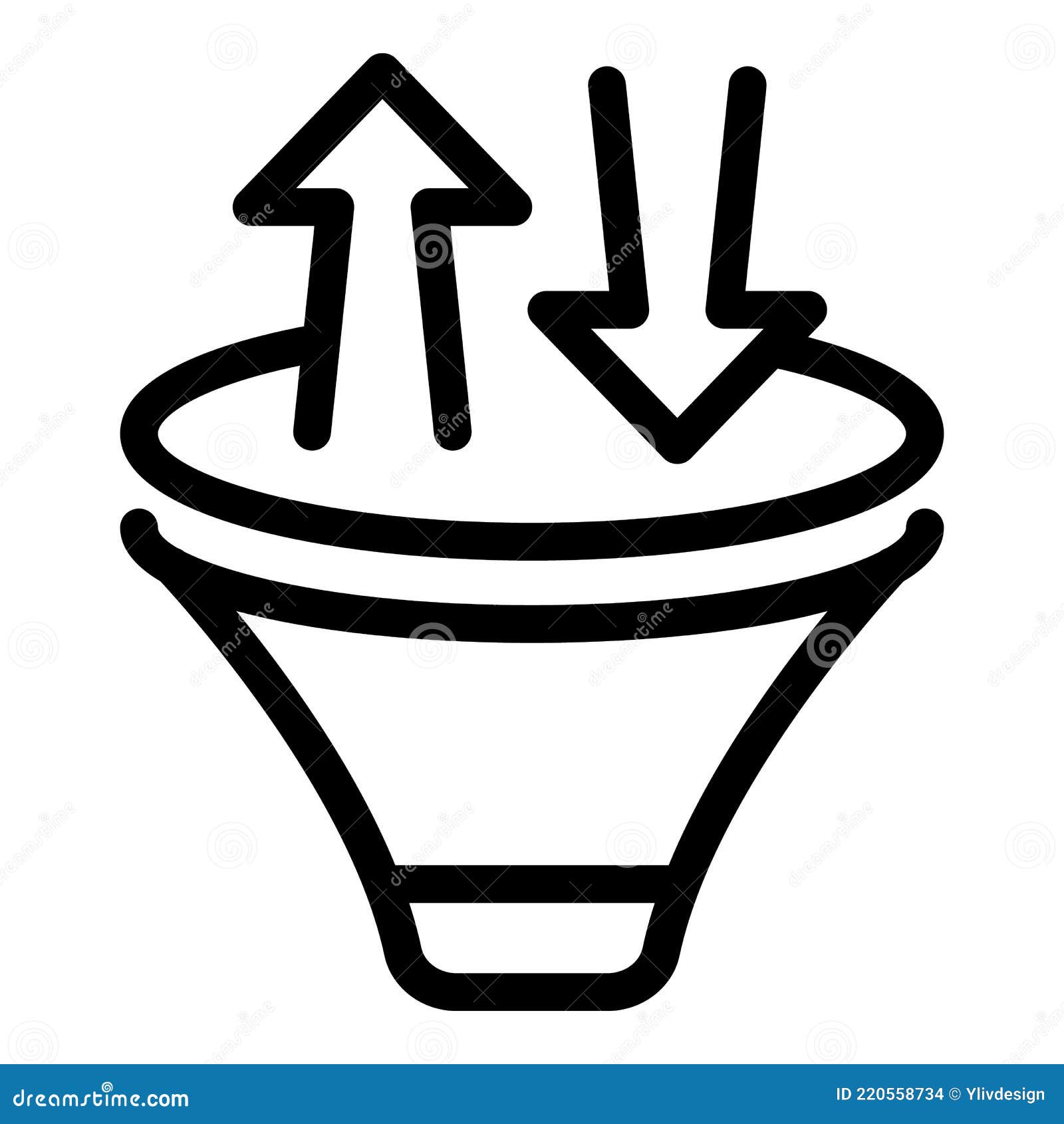 Content Filter Icon, Outline Style Stock Vector - Illustration of work ...