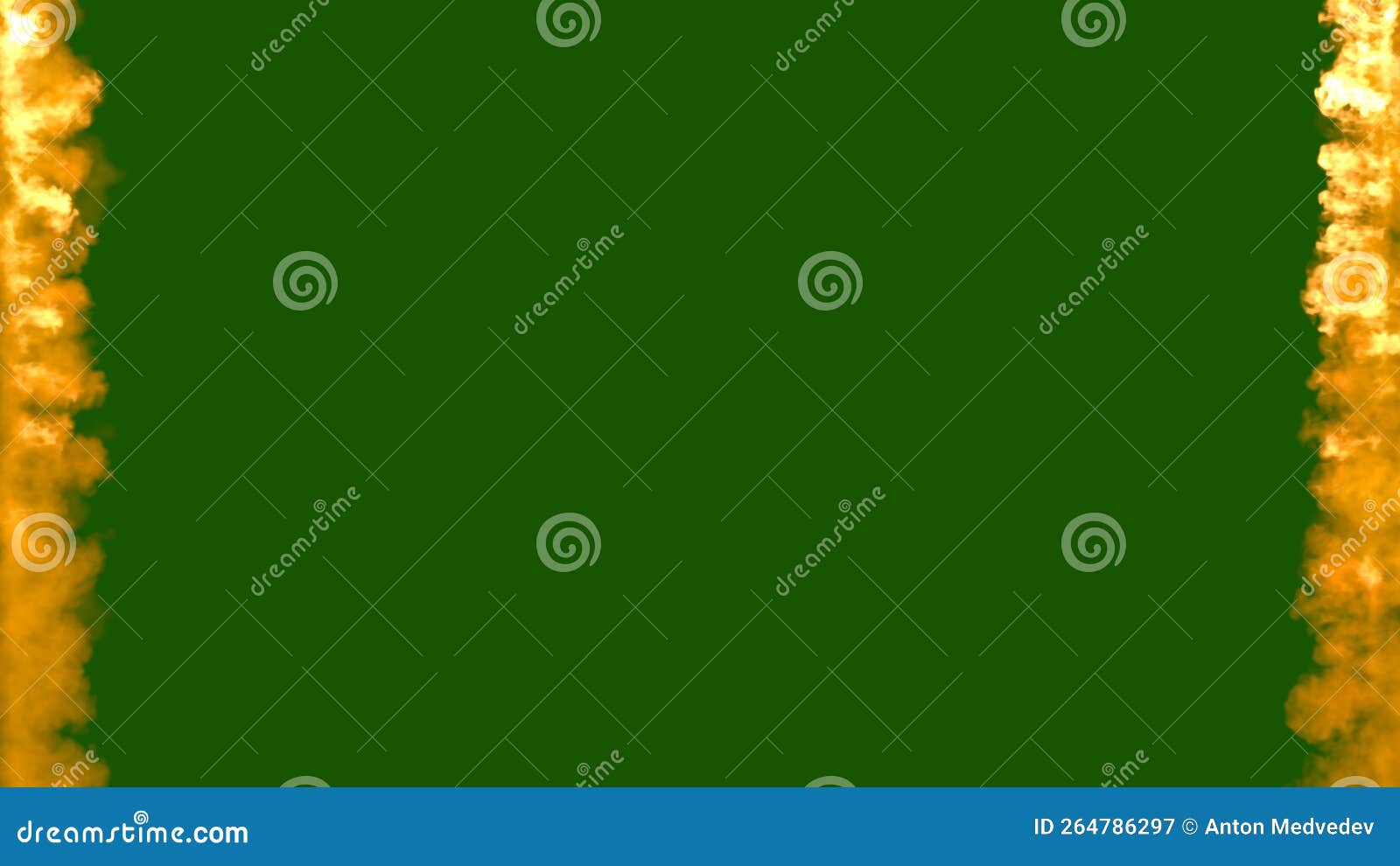 Content Frame of 2 Fire Lines Burning on Green Screen, Isolated ...
