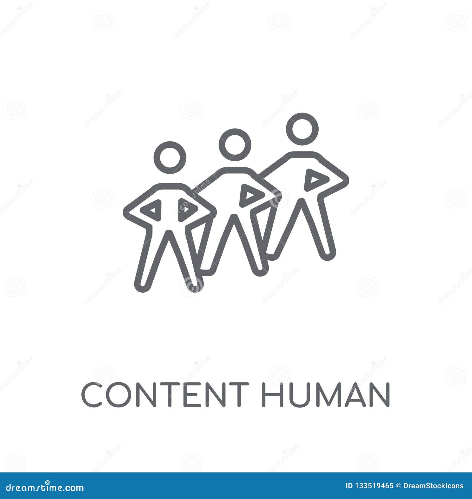 Content Human Vector Icon On White Background. Flat Vector Content ...