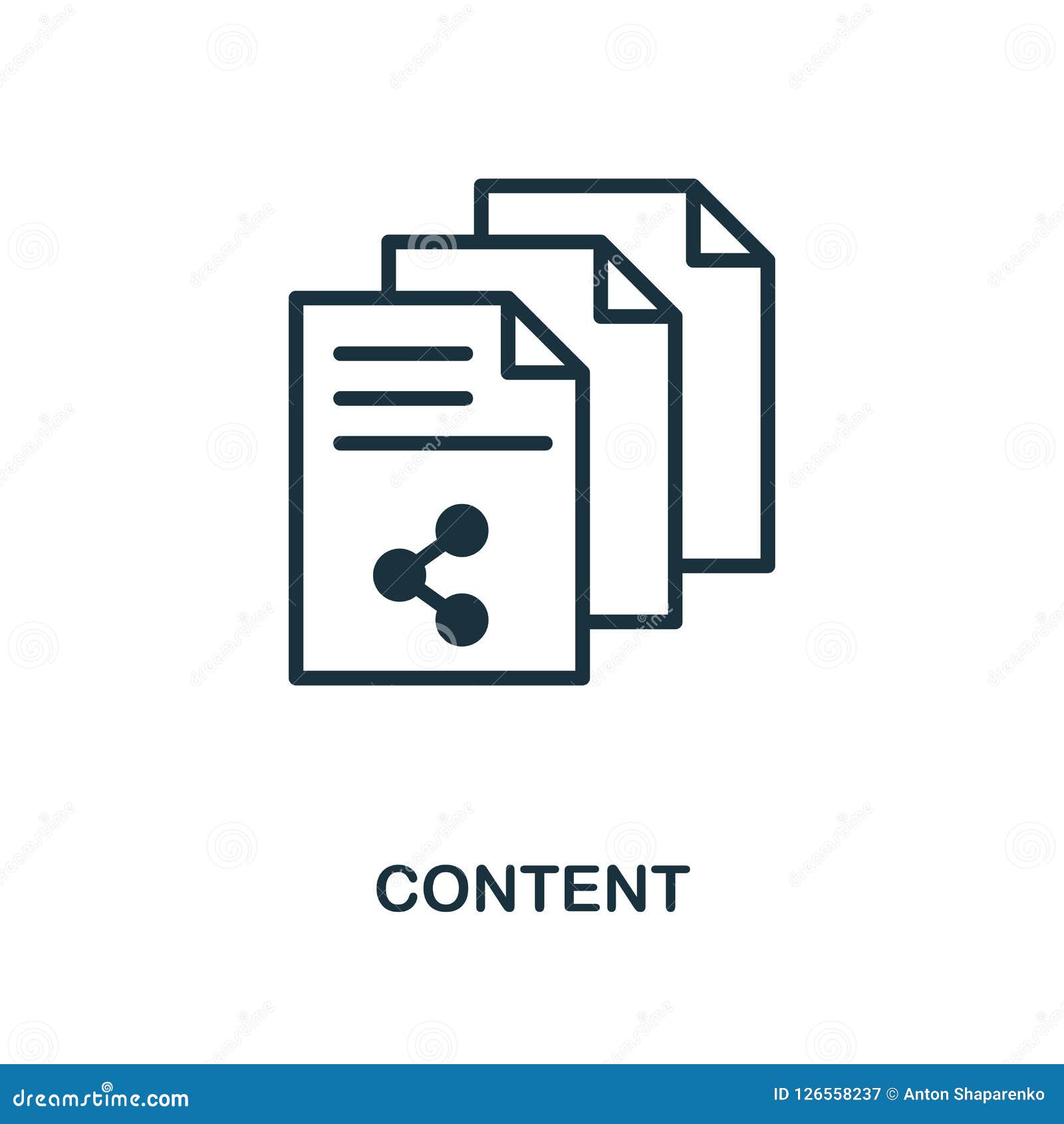 Content Icon. Monochrome Style Design from Smm Icon Collection. UI ...