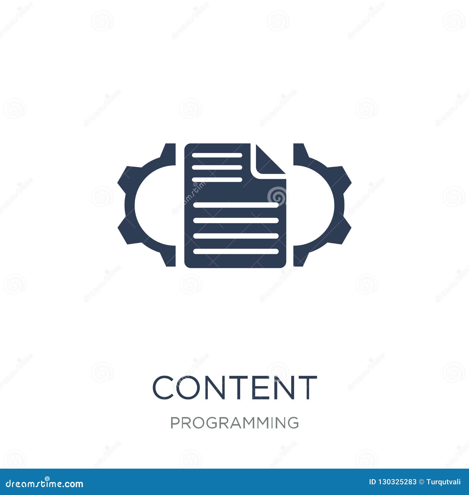 Content Icon. Trendy Flat Vector Content Icon on White Background from ...