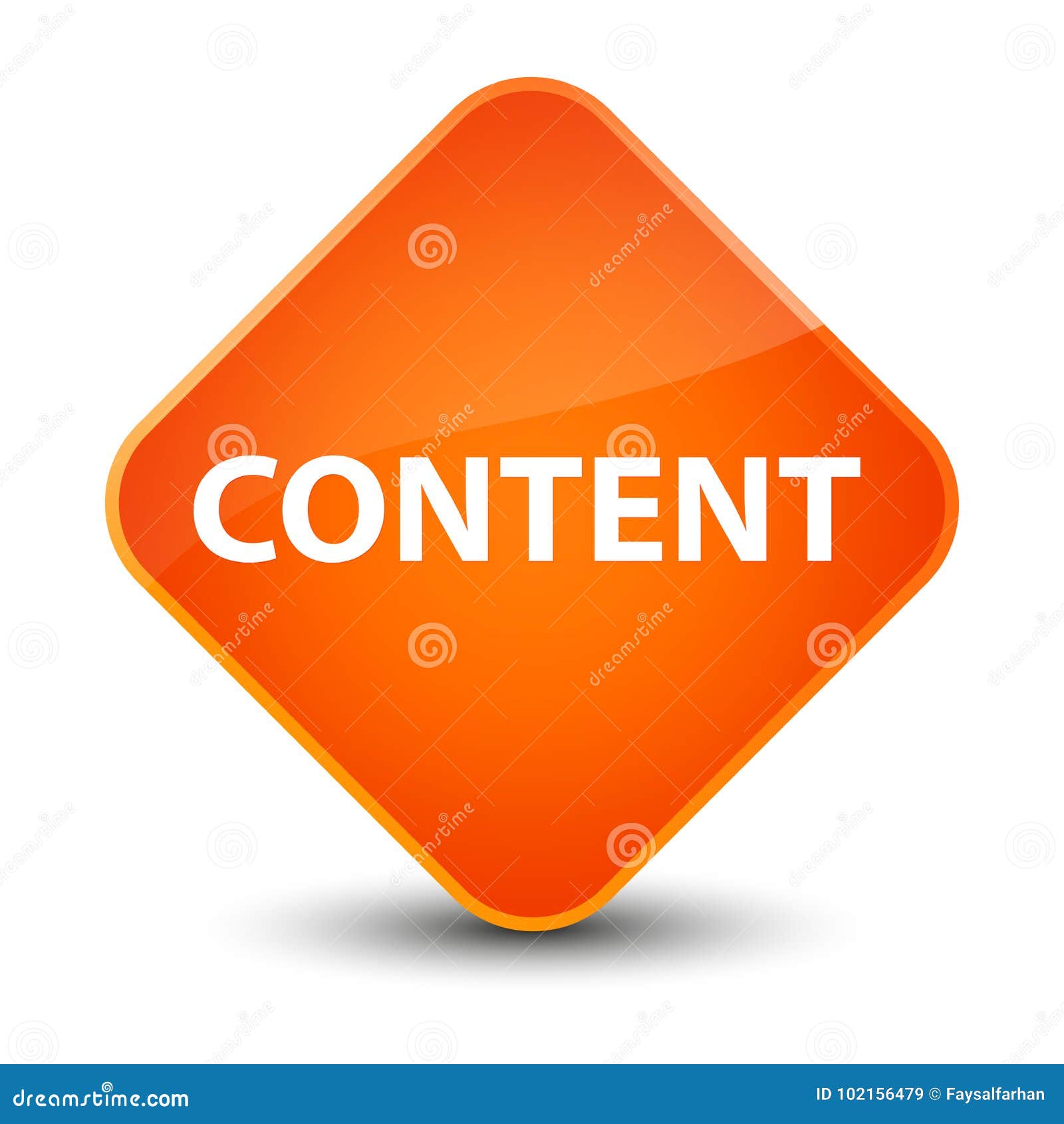 Content Elegant Orange Diamond Button Stock Illustration - Illustration ...