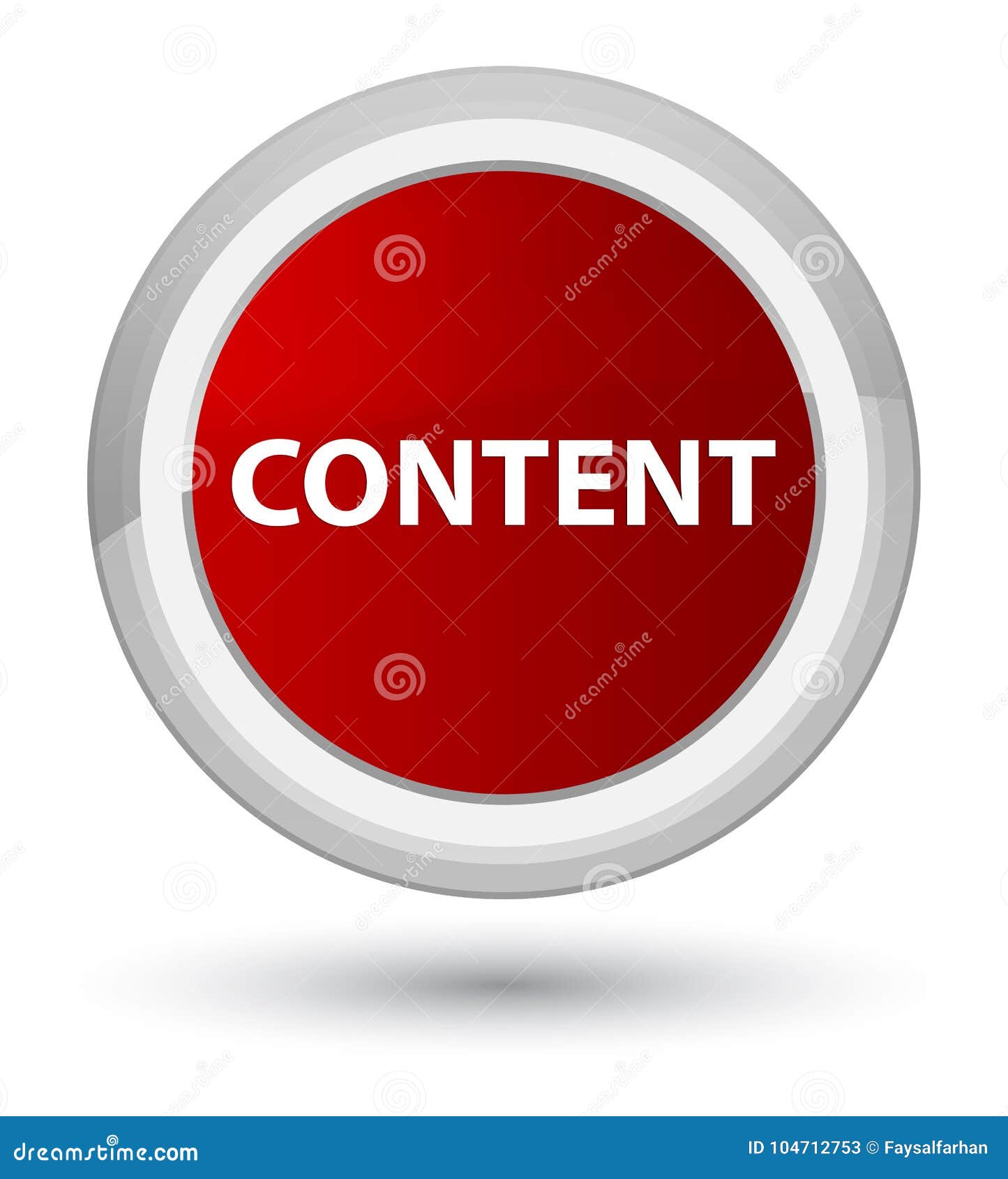 Content Prime Red Round Button Stock Illustration - Illustration of ...