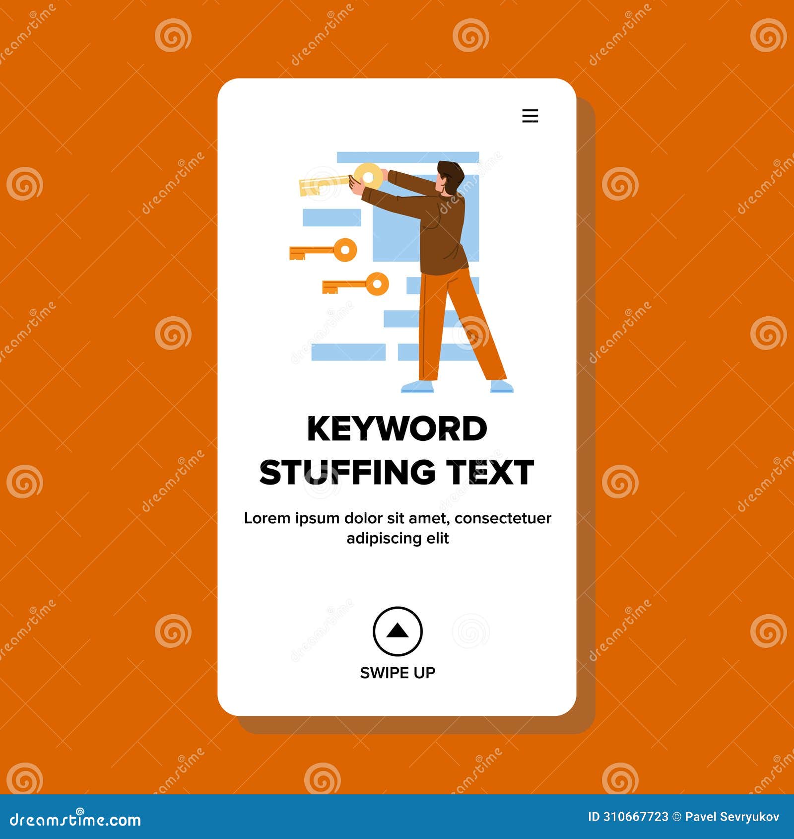 Content Keyword Stuffing Text Vector Stock Vector - Illustration of ...