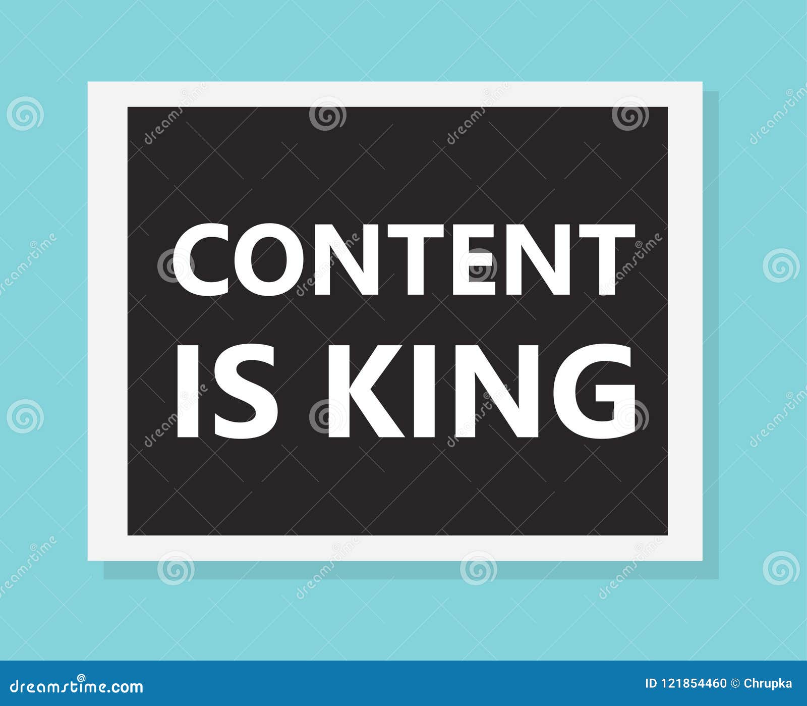 Content is king concept stock vector. Illustration of boost - 121854460
