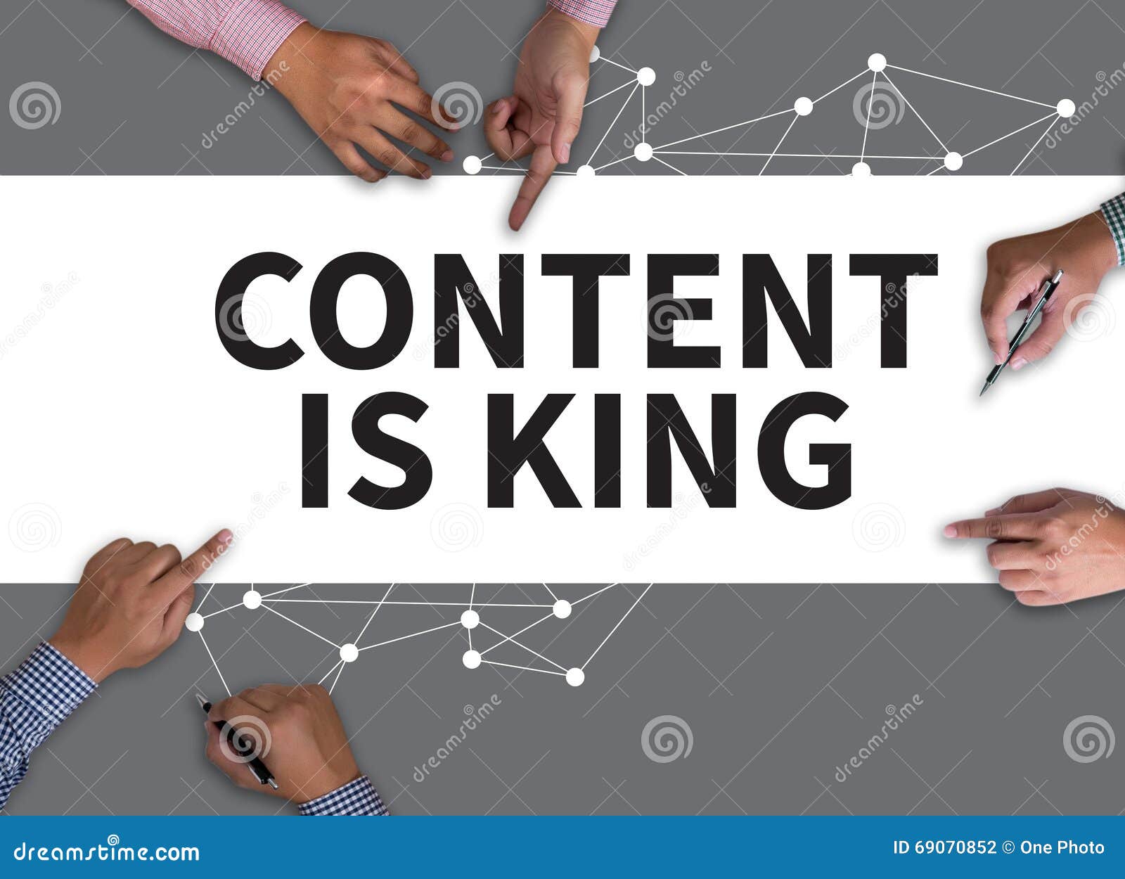 CONTENT is KING concept stock photo. Image of network - 69070852