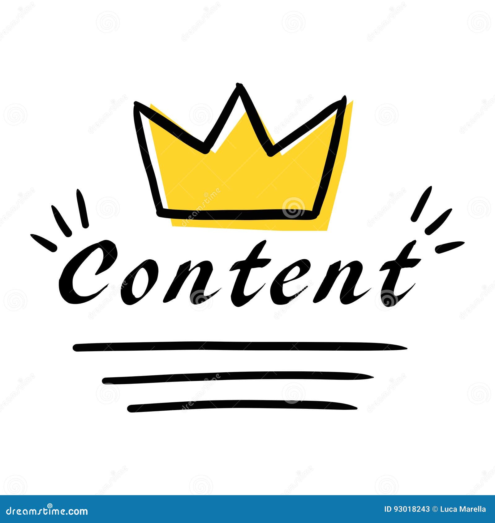 Content Is King. Business Team With Big Word Content Concept Of Content ...
