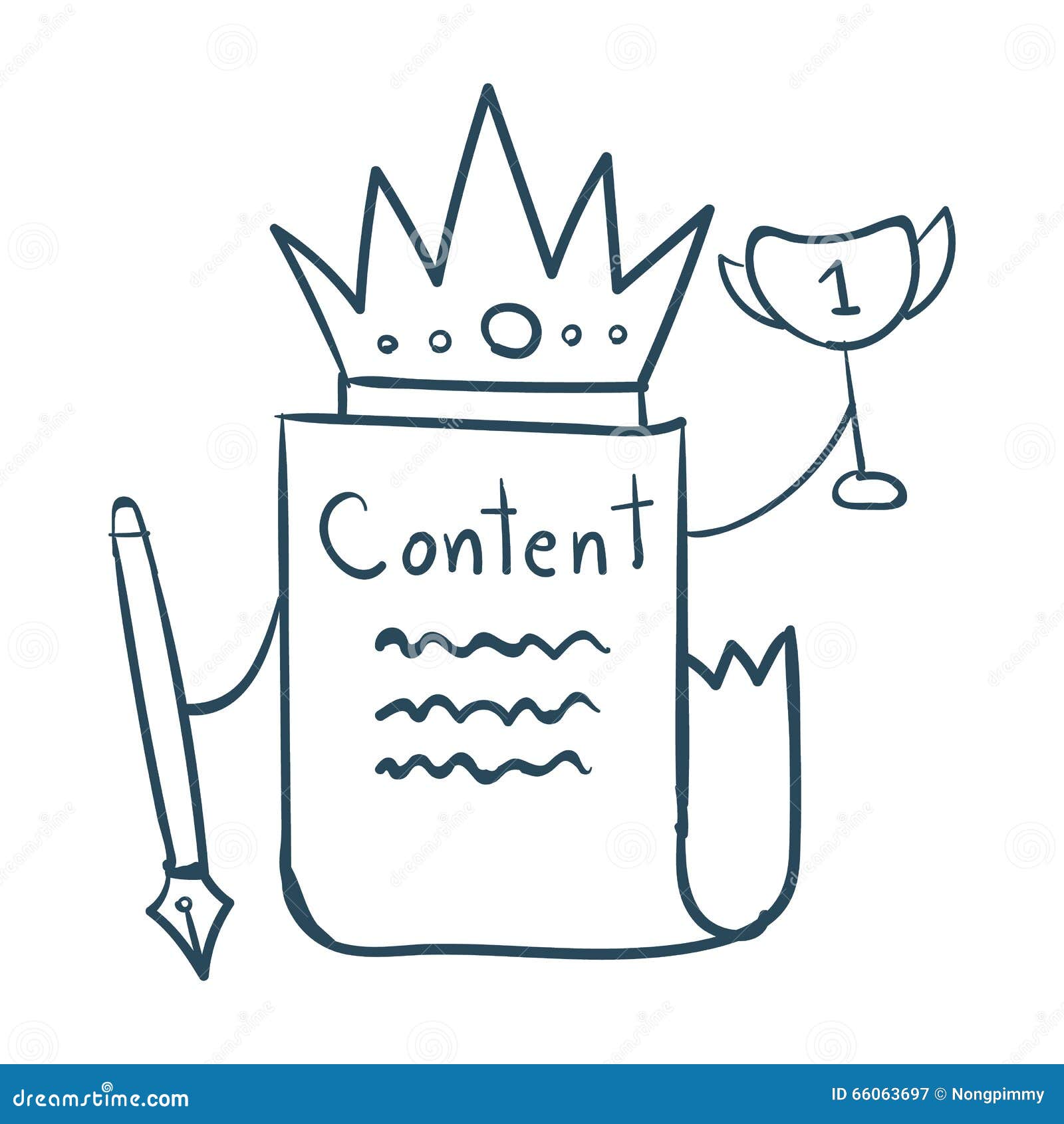 Content Vector Illustration | CartoonDealer.com #61331426