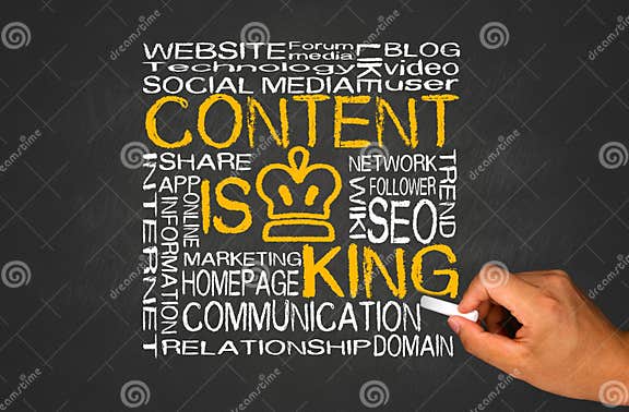 Content is king stock image. Image of network, media - 43630845