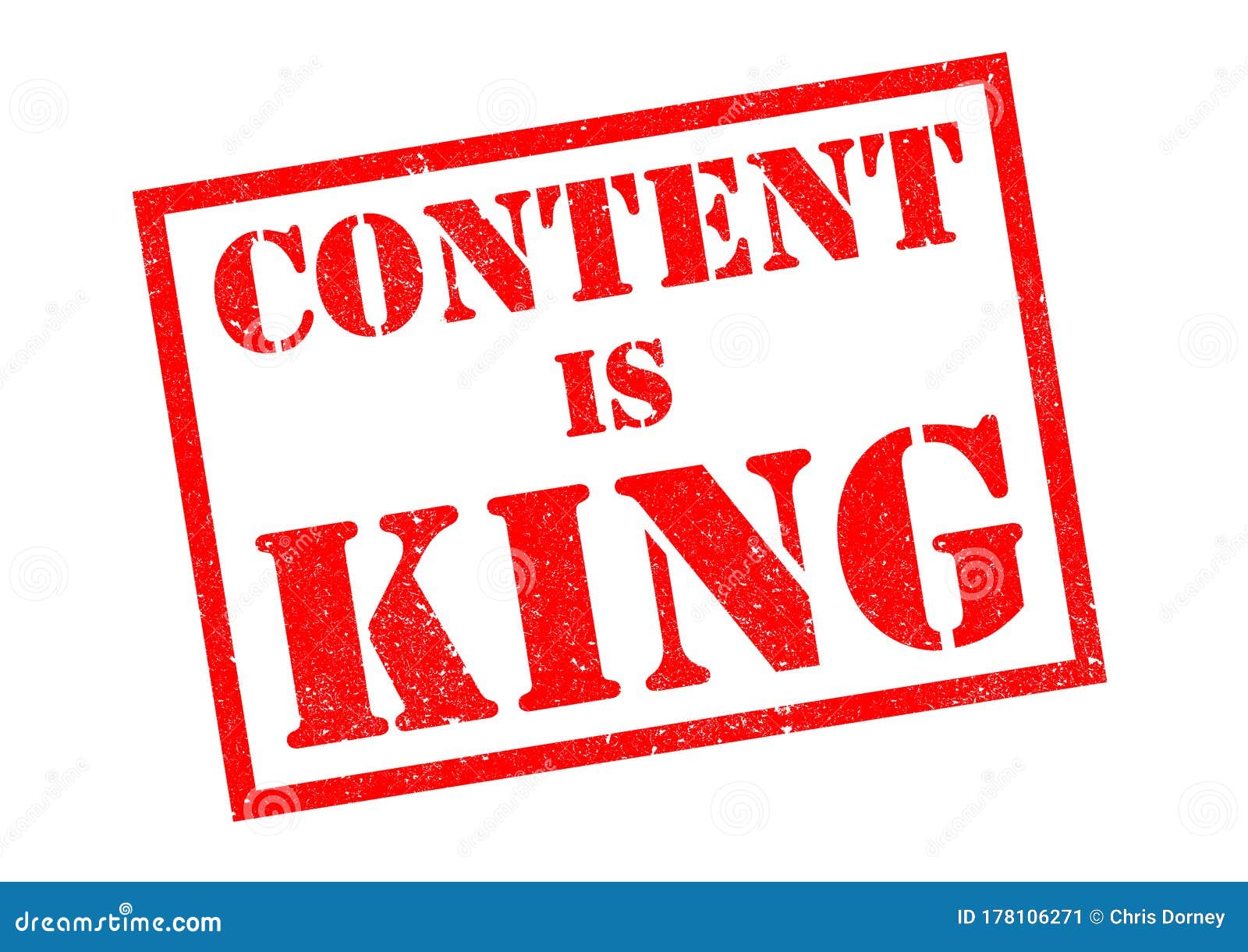 CONTENT is KING stock illustration. Illustration of concept - 178106271