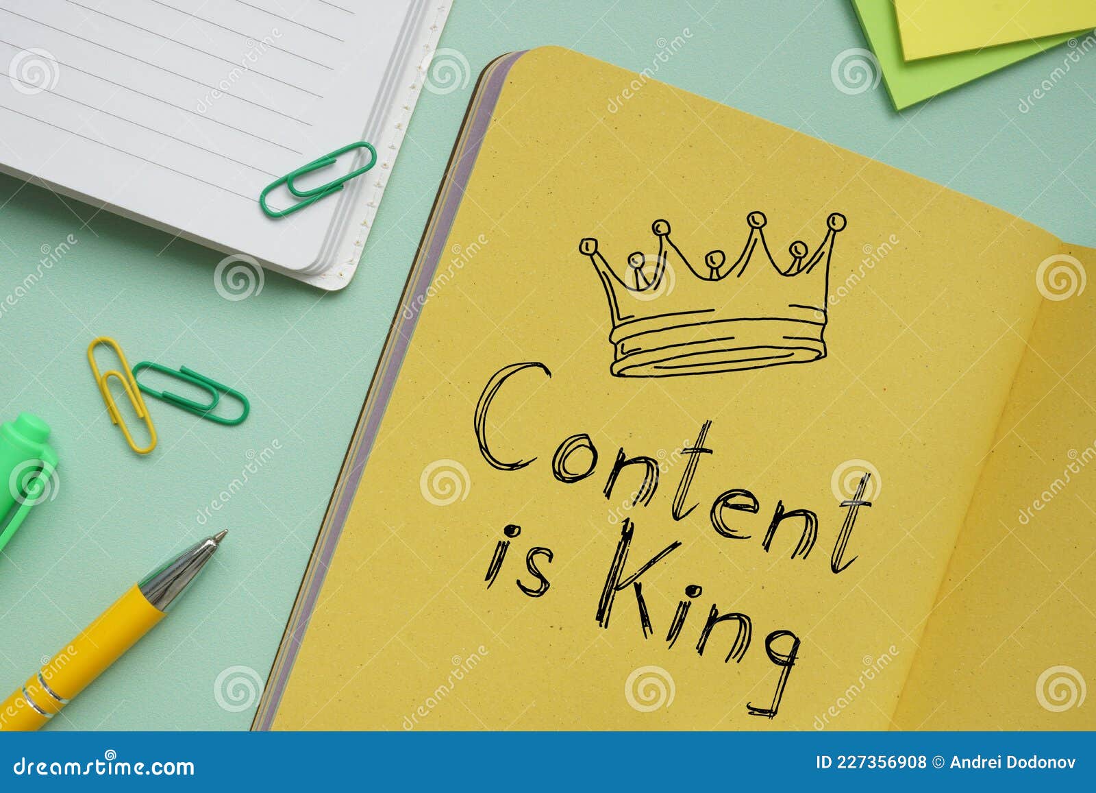 Content is King is Shown on the Photo Using the Text Stock Photo ...
