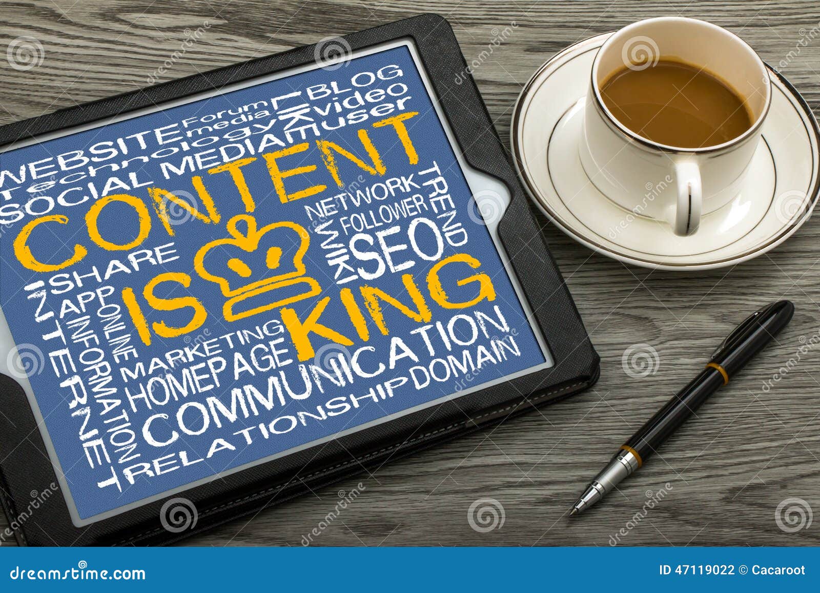 Content is king stock photo. Image of internet, marketing - 47119022