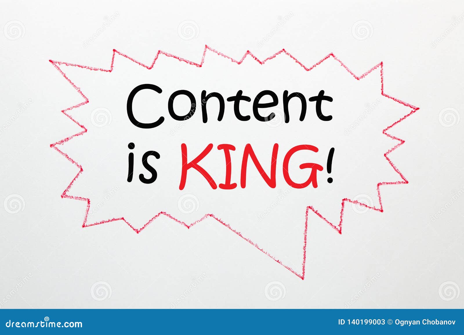Content is King Concept stock illustration. Illustration of data ...