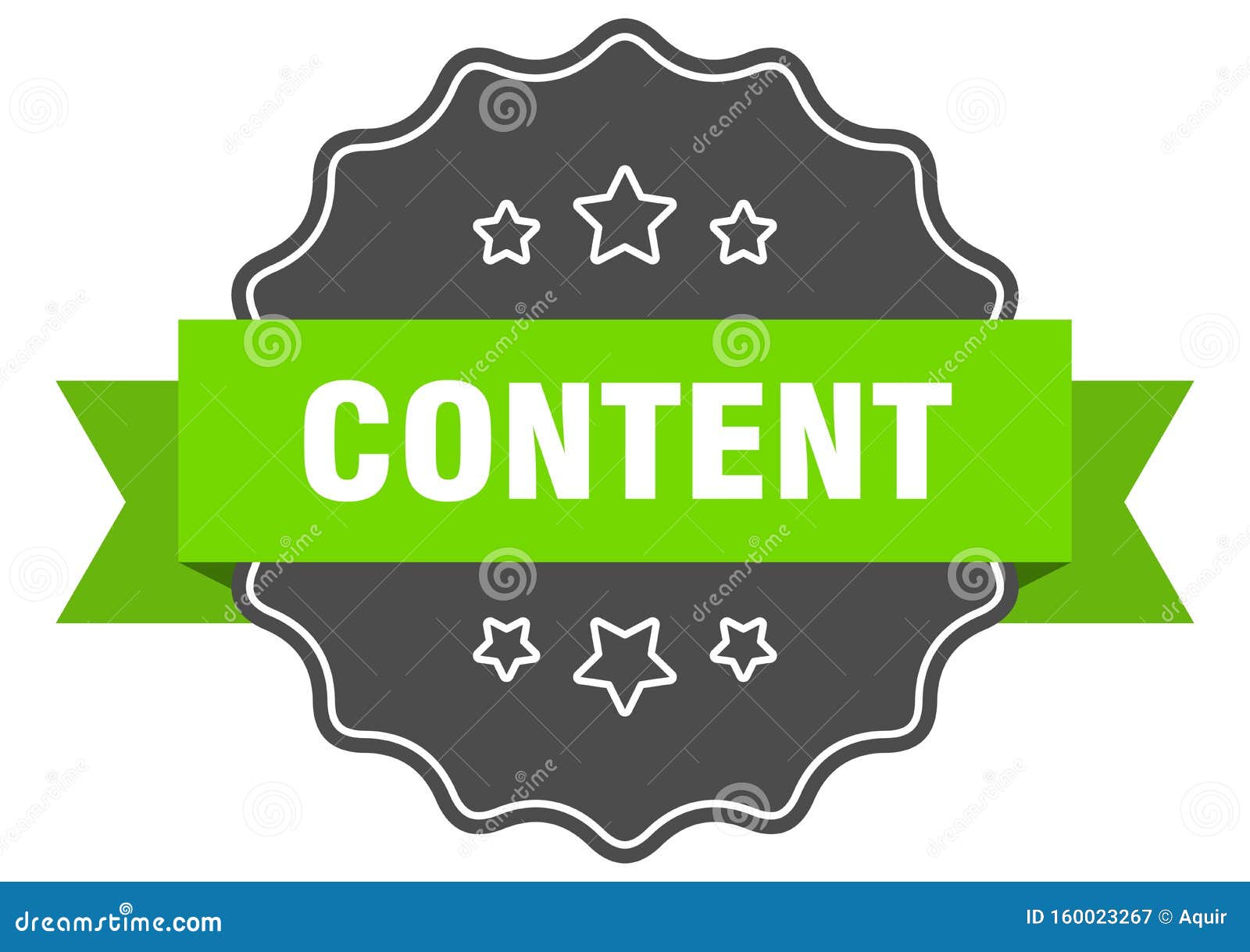 Content label stock vector. Illustration of seal, vintage - 160023267